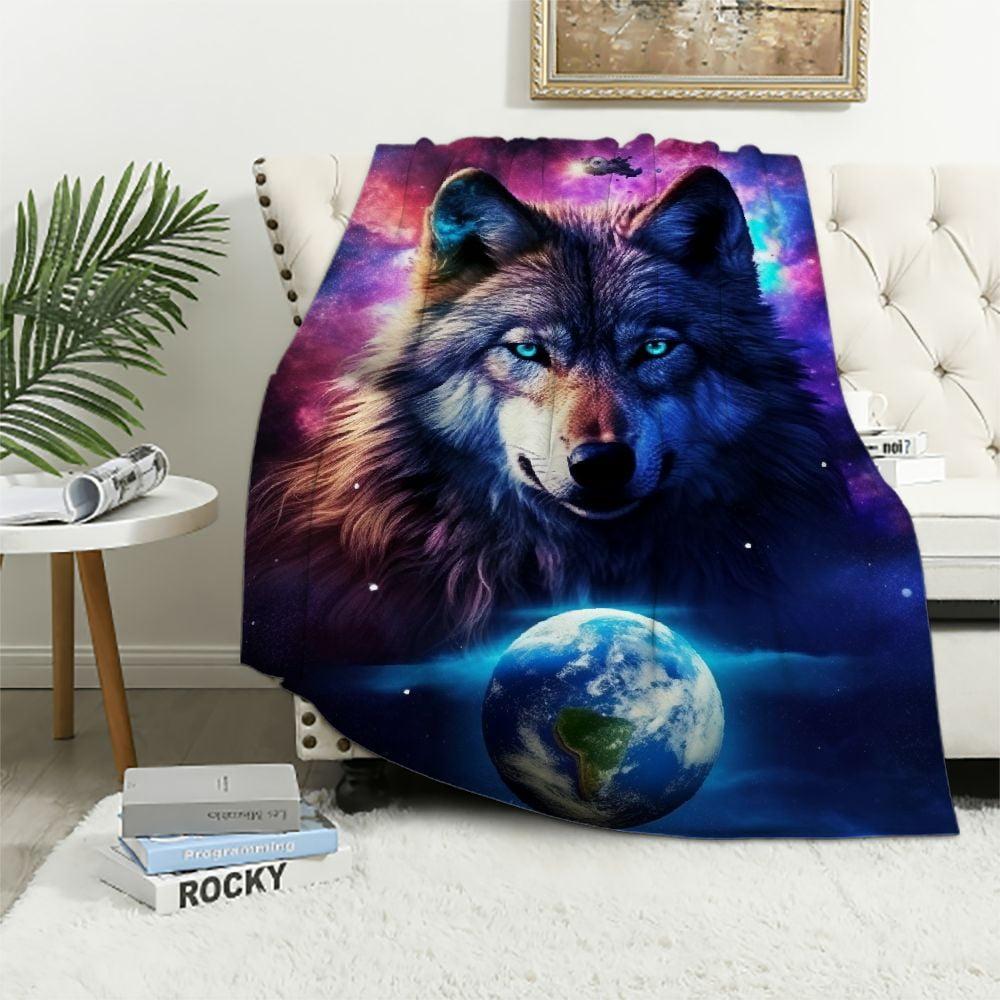 QCPP Throw Blanket, Soft Cozy Warm Fuzzy Flannel Plush Blanket Colorful ...