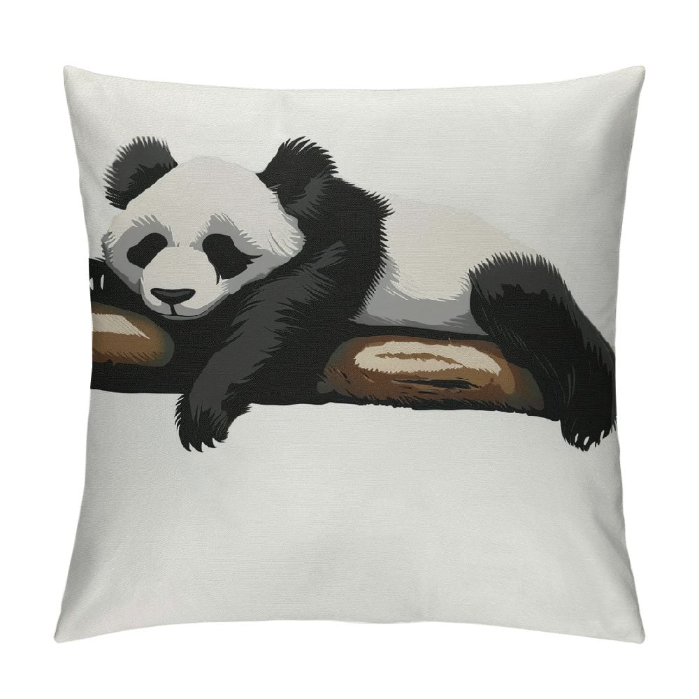 QCPP Throw Pillow Cover Cute Panda Bear Sleeping Tree Branch ...