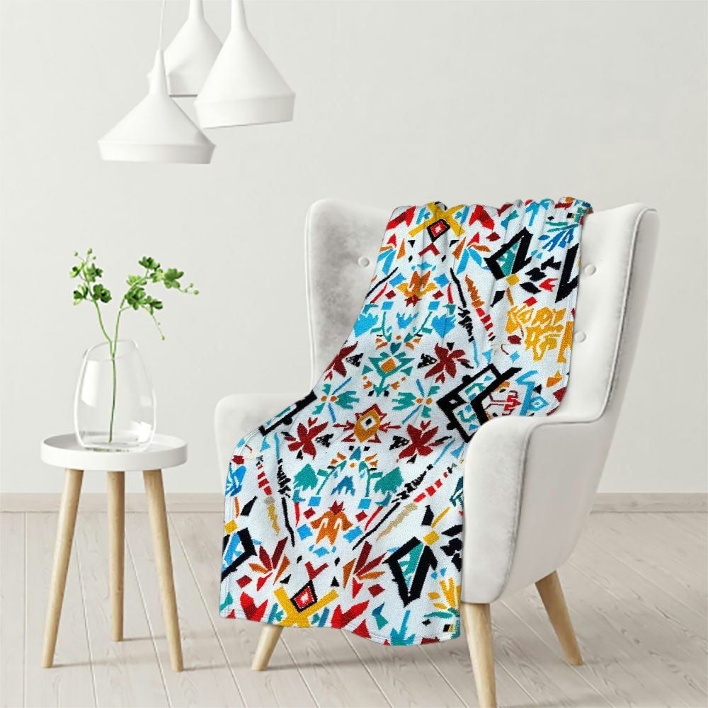 EastSmooth Throw for Kids Adults Ethnic Geometric Plush for Sofa Bed ...