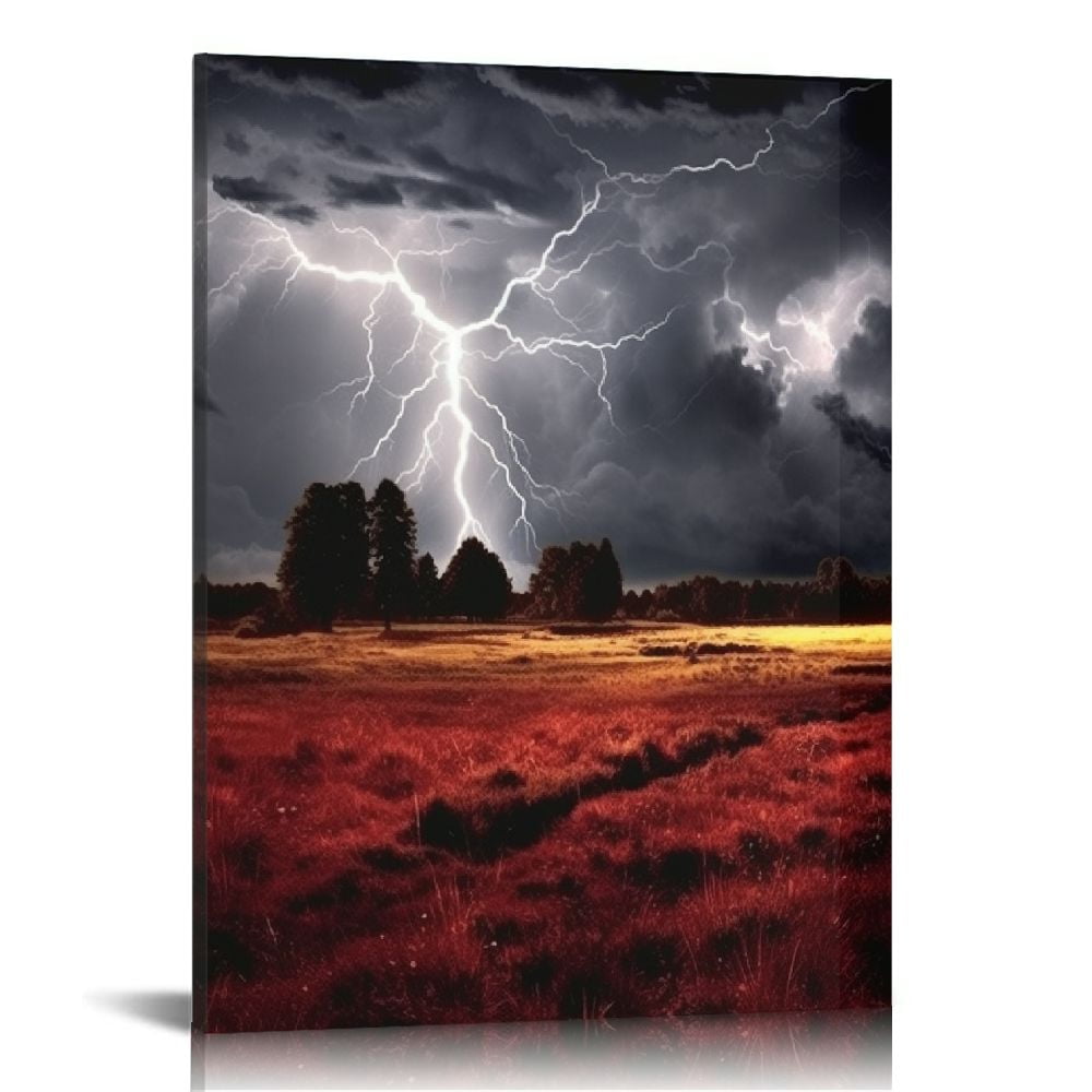 EastSmooth Thunder and Lightning Poster Canvas Picture HD Print Artwork ...