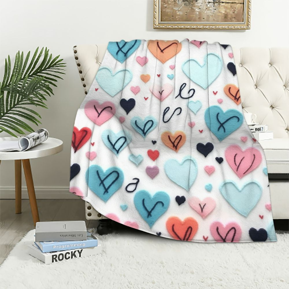 EastSmooth VCNY Valentine Soft Throw Blanket: All You Need is Love Love ...
