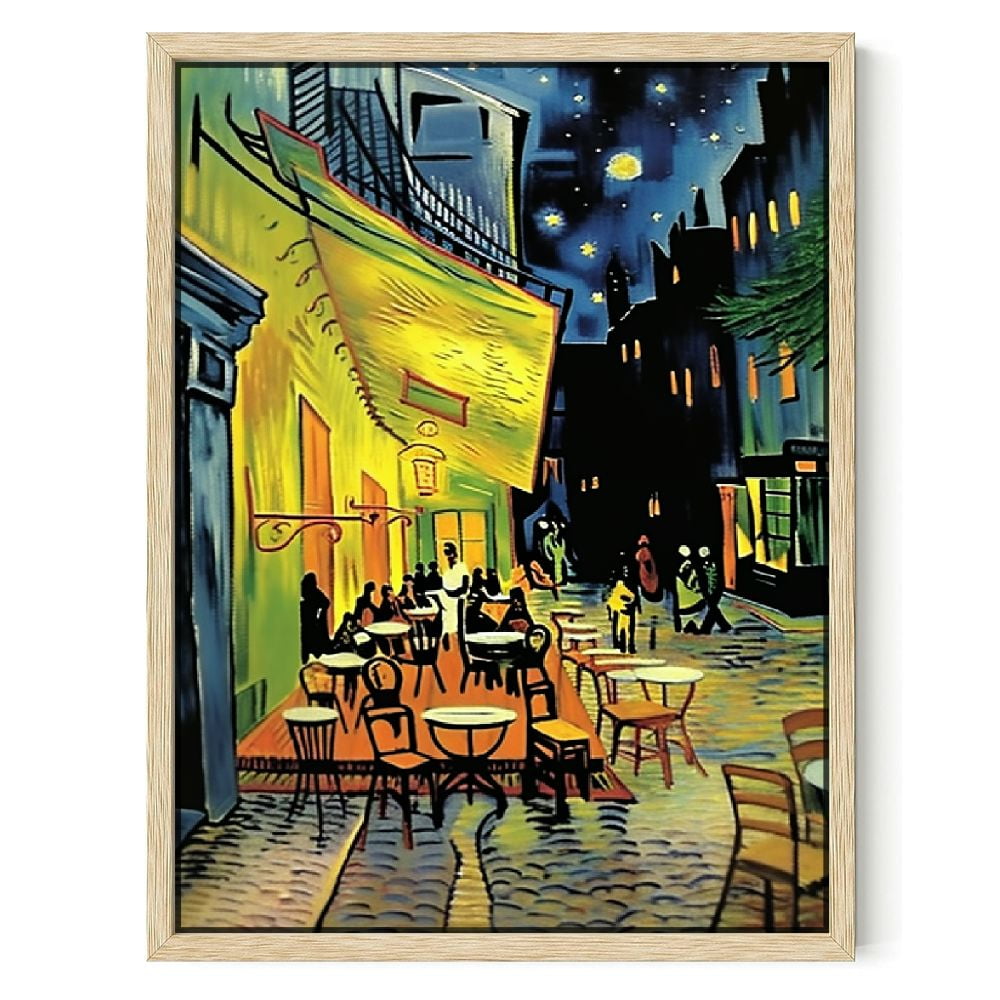 EastSmooth Vincent Van Gogh Framed Wall Art Print Cafe Terrace at Night ...