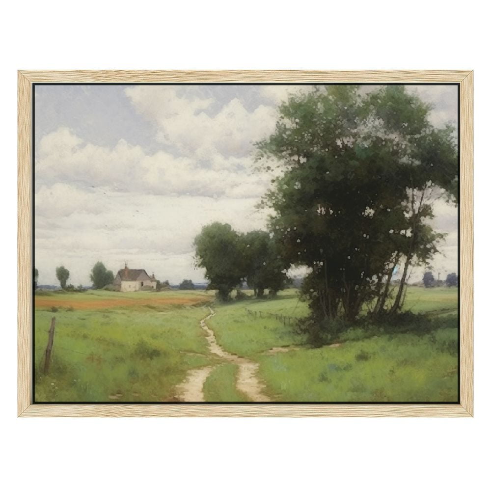 EastSmooth Vintage Country Framed Wall Art, The Path to the Village ...