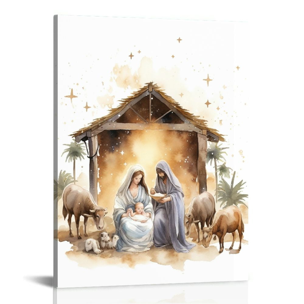 EastSmooth Vintage Mary & Joseph Birth of Jesus Christ Poster, Nativity ...