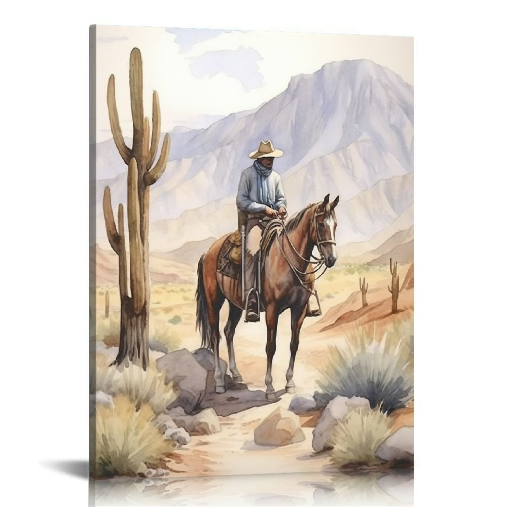 EastSmooth Vintage Western Cowboy Wall Art - Western Farmhouse Wall ...
