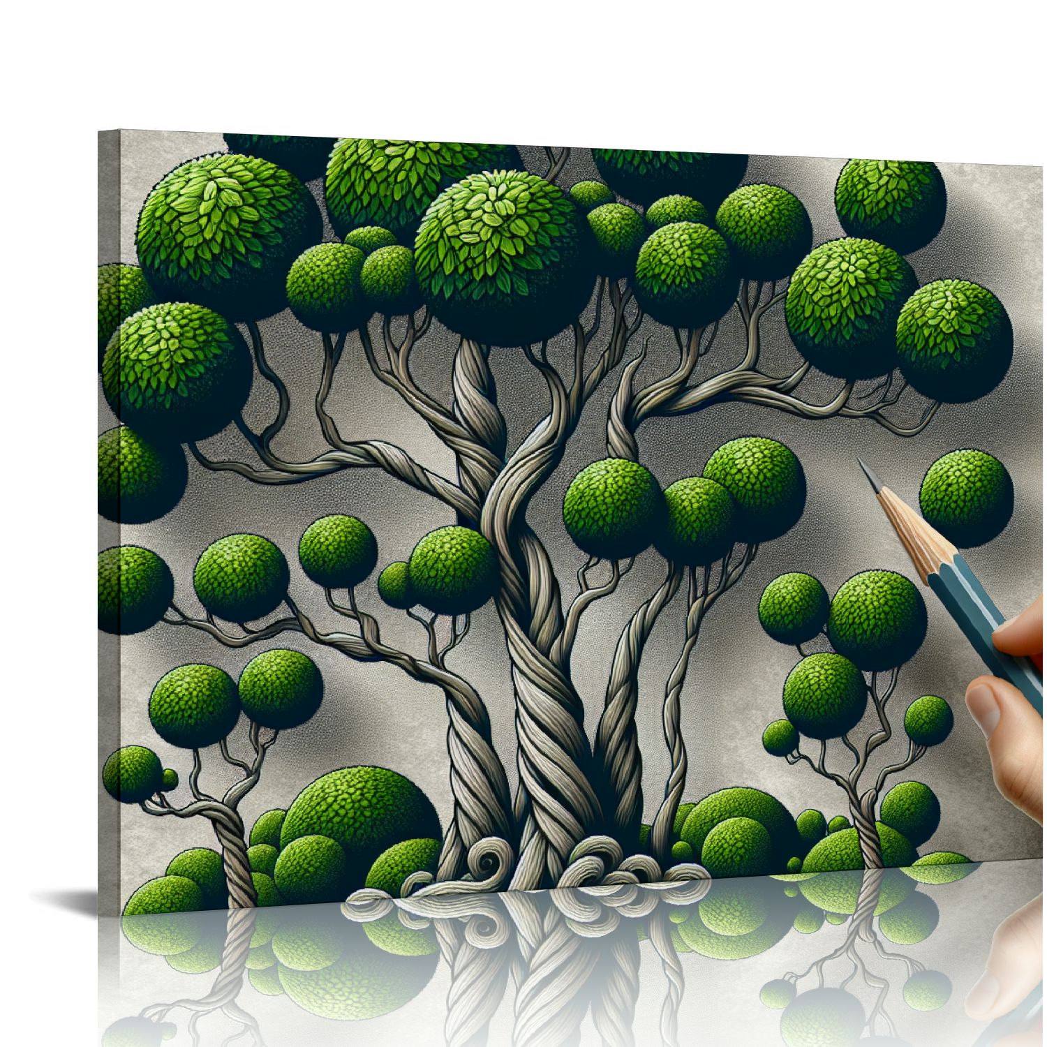 EastSmooth Wall Art, Paintings Oil Painting Hydrangea Tree Painting 3D ...