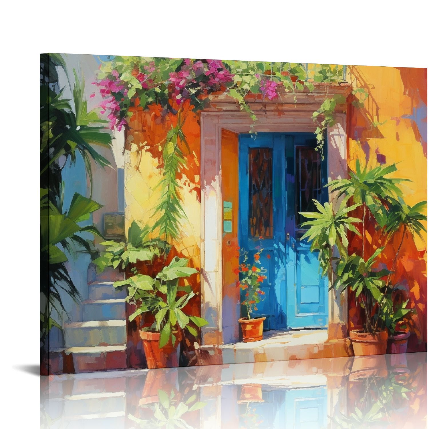 QCPP Wall Art Streets of Italy Tuscany Towns Old Mediterranean Door ...