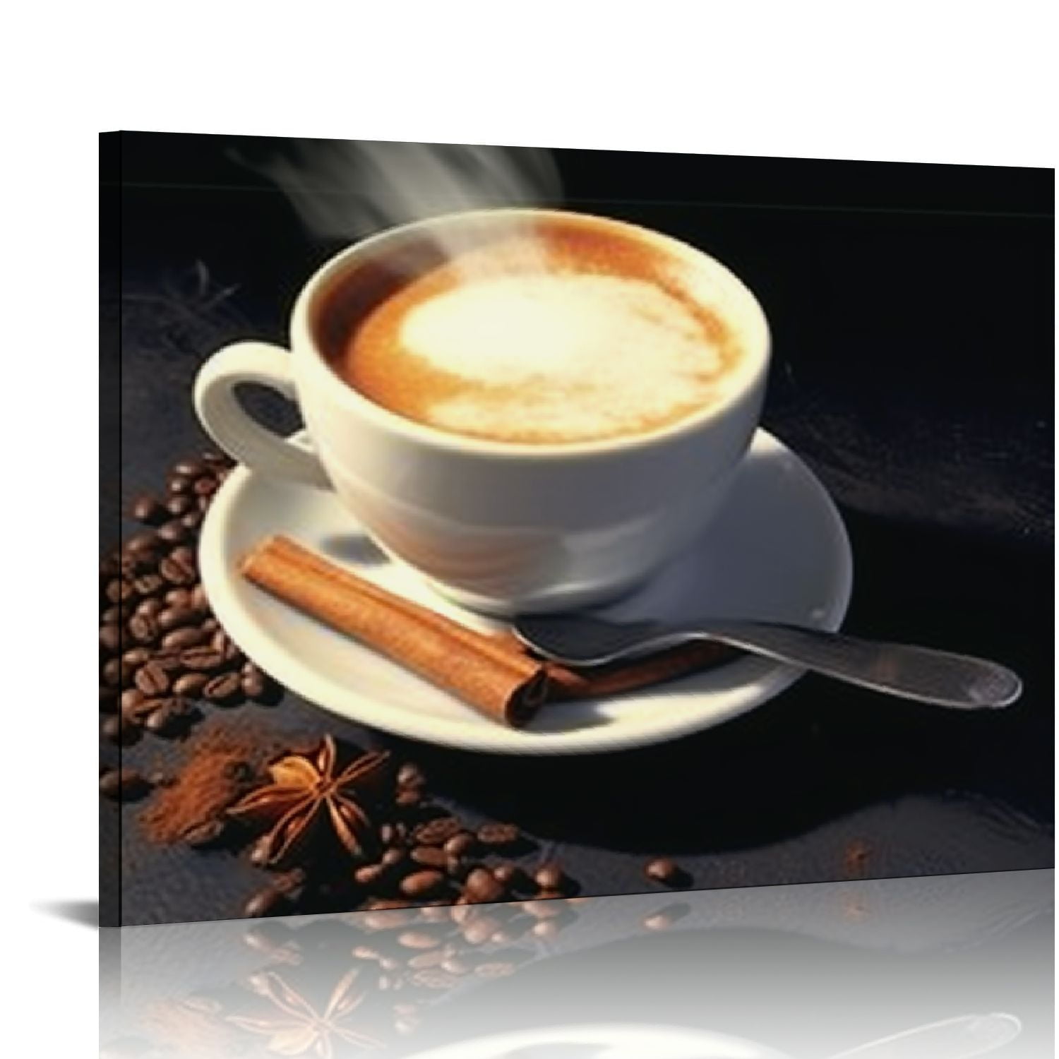 EastSmooth Wall art for kitchen Coffee Bean Coffee Cup Canvas Prints ...
