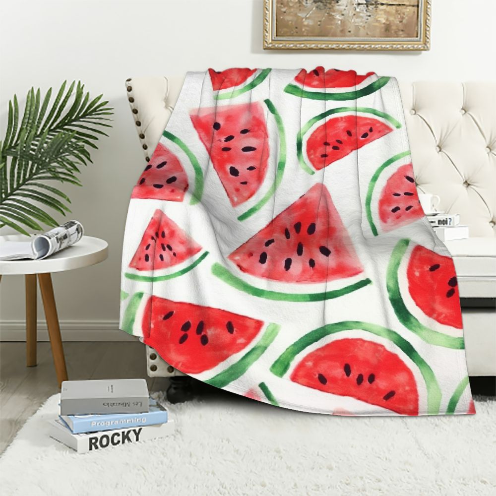 EastSmooth Watermelon Blanket Plush and Cozy Cute Red Melon Flesh Throw ...