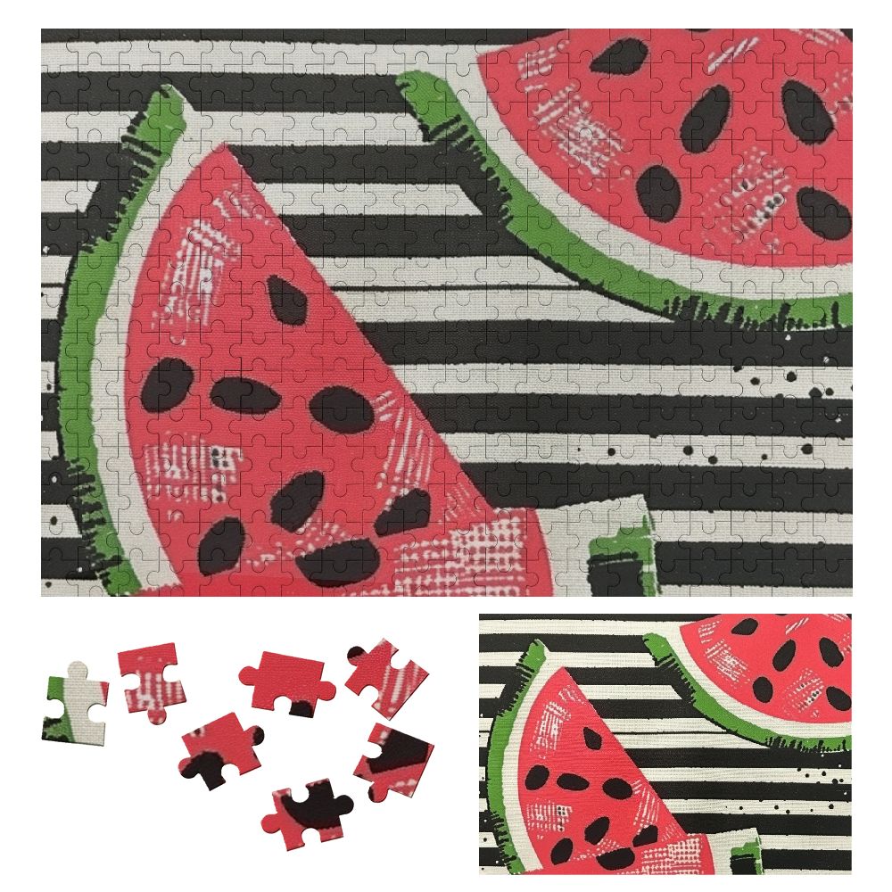 EastSmooth Watermelon Stripes Wooden Jigsaw Puzzle Gift for Family ...