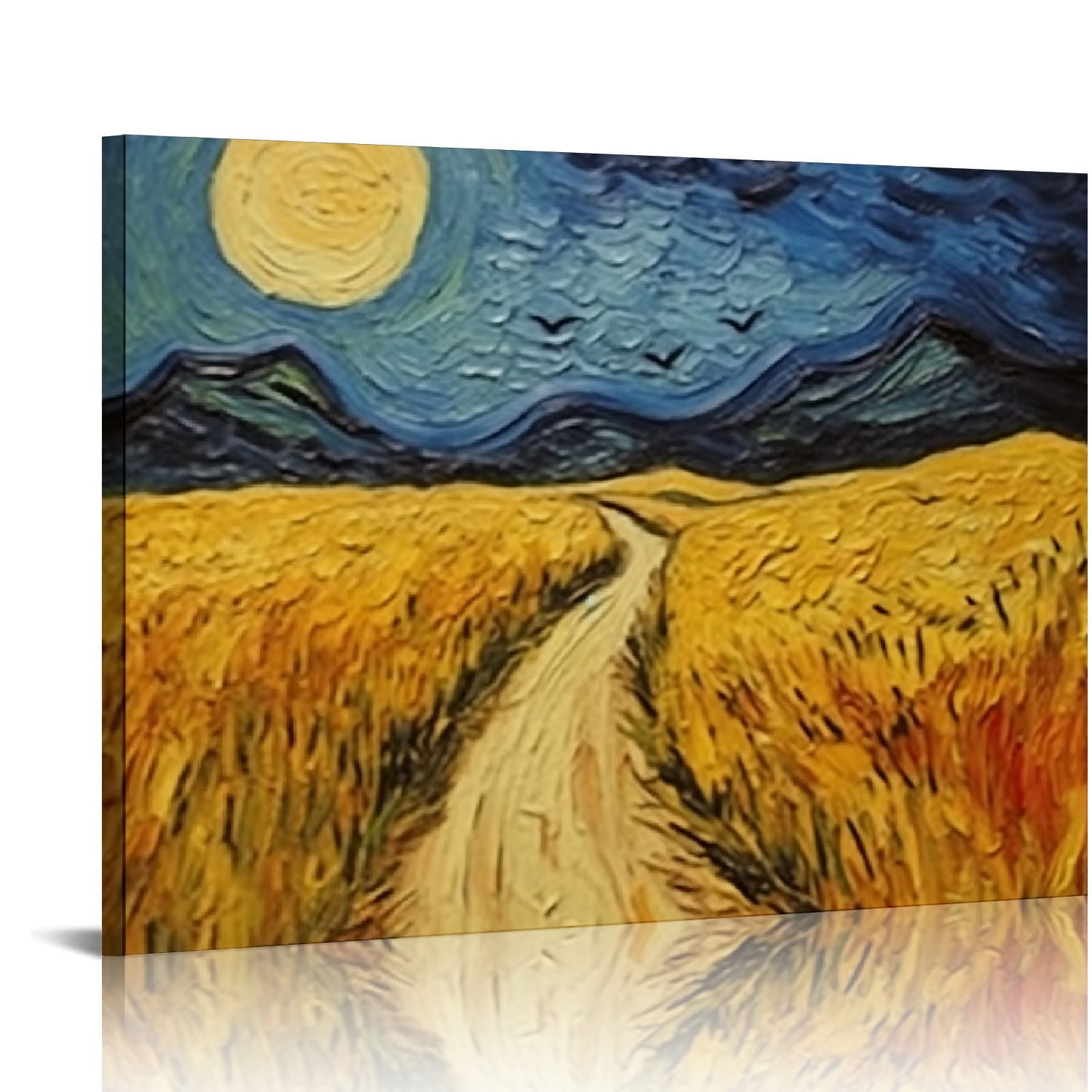 QCPP - Wheat Field with Crows, Vincent Van Gogh Art Reproduction. Giclee Canvas Prints Wall Art ...