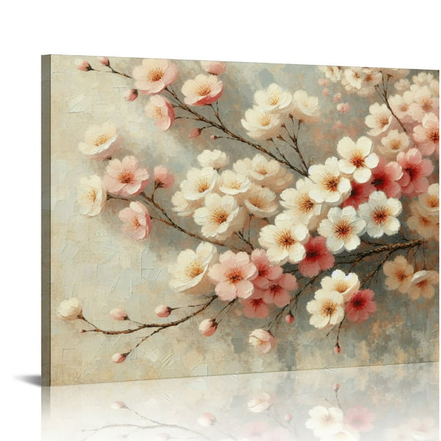 Lingy White Floral Canvas Art Wall Decor Modern Botanical Picture ...