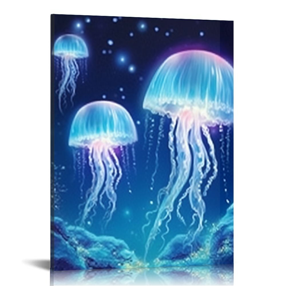 EastSmooth blue Ocean Life Theme Canvas Prints Wall Art Paintings for ...