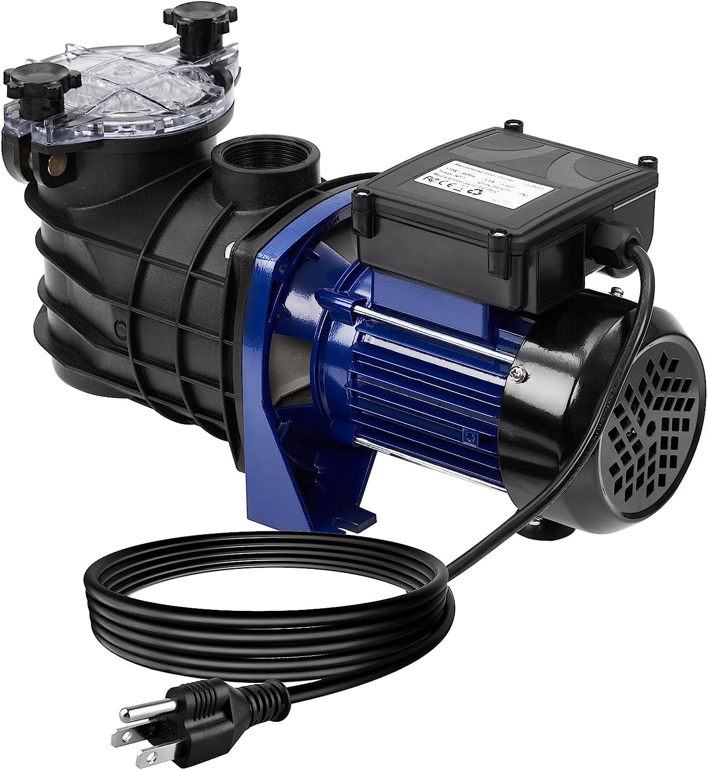 Eastvita PHO_0XXZDLYP 3/4HP 550W Single Speed Pool Pump, Black/Navy ...