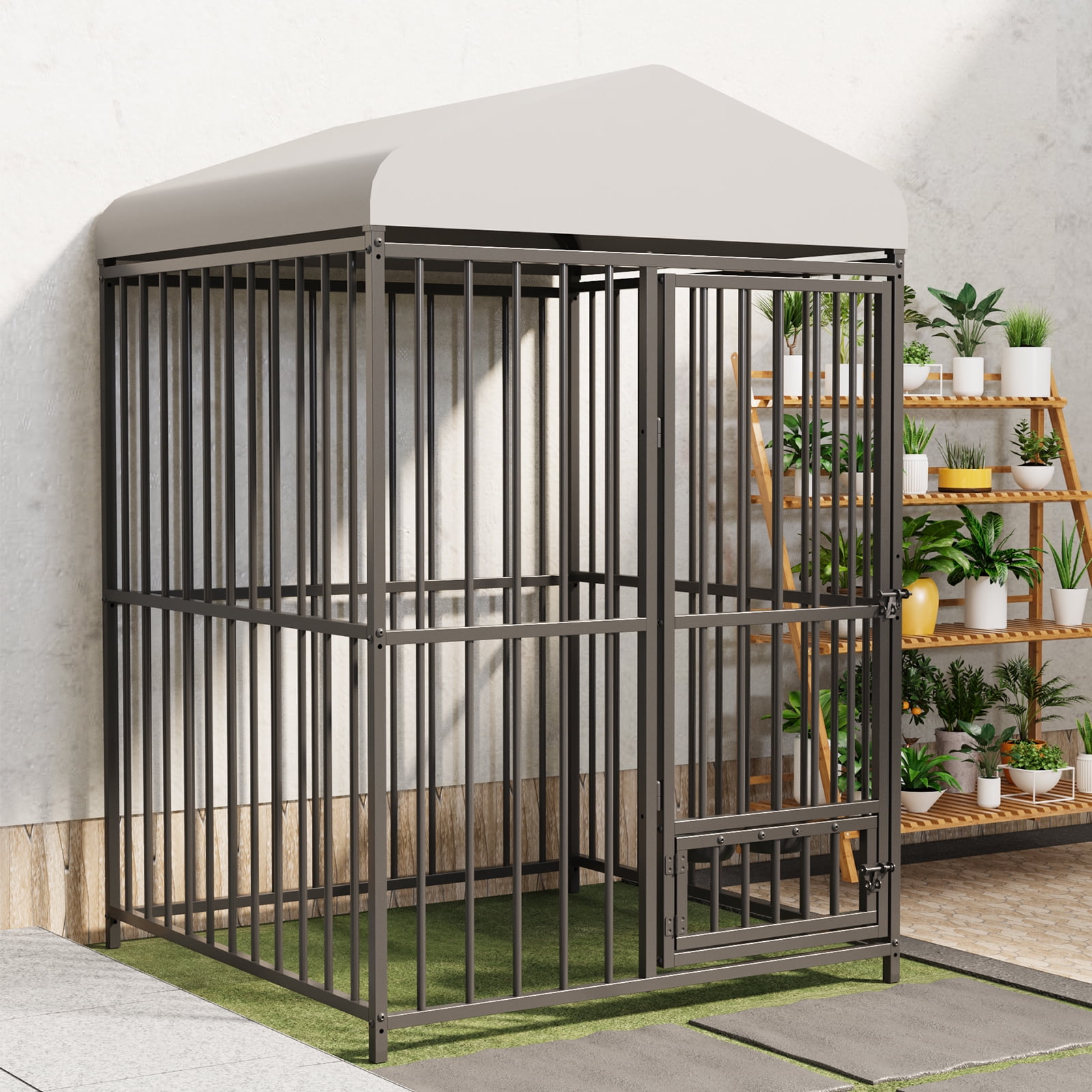 EastVita 10x10x6 FT Outdoor Dog Kennel,Heavy-Duty Enclosures Outside ...