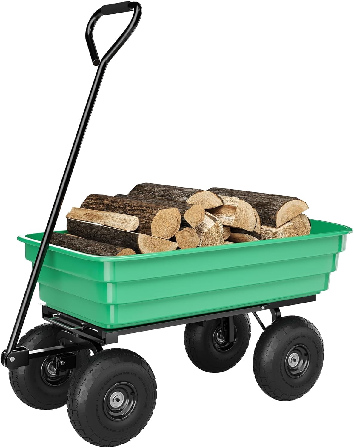 EastVita 1200Lbs Garden Dump Cart Heavy Duty Steel Utility Wagon with ...