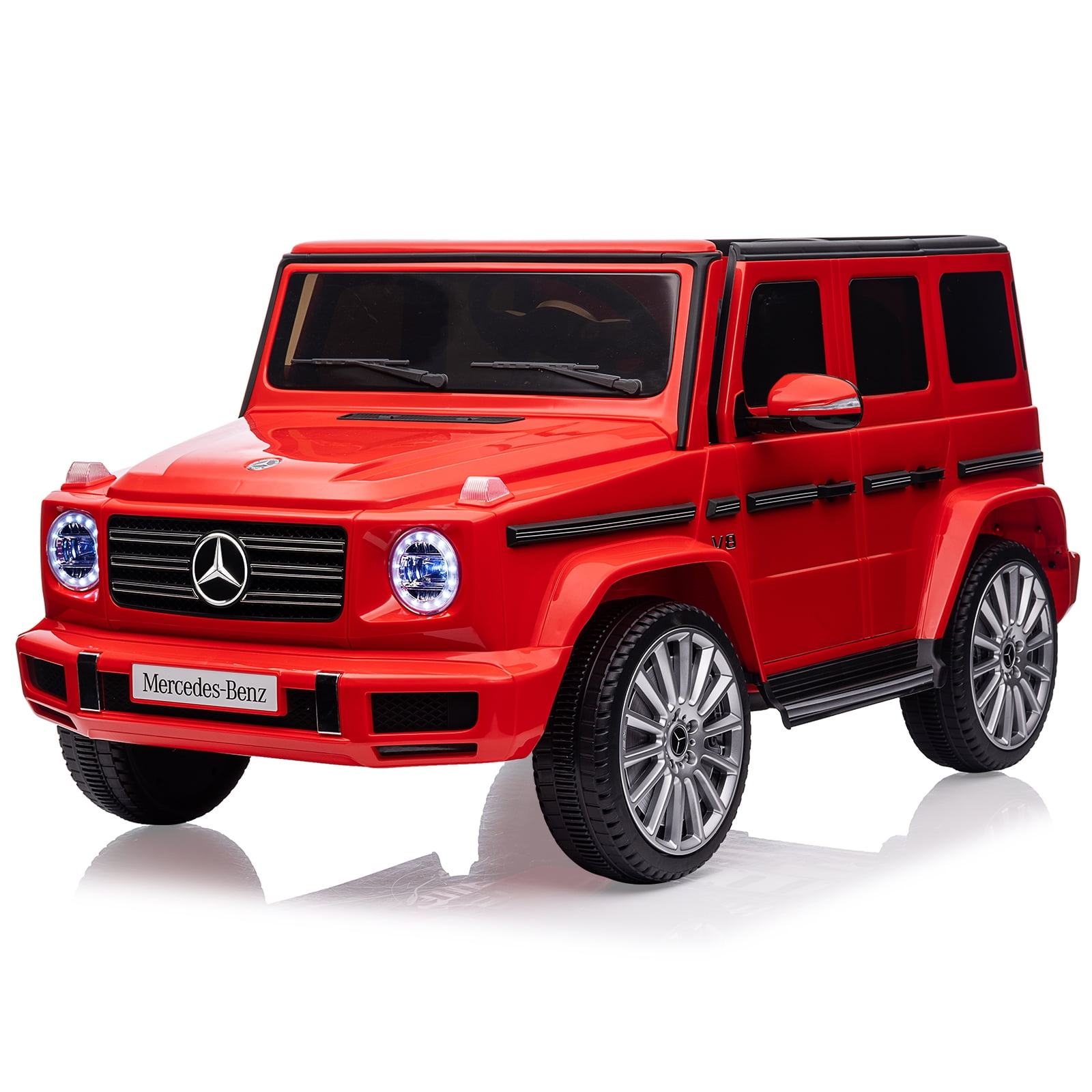 EastVita 12V Electric Stroller Ride on Car (Benz License) 25W*2 Motor ...