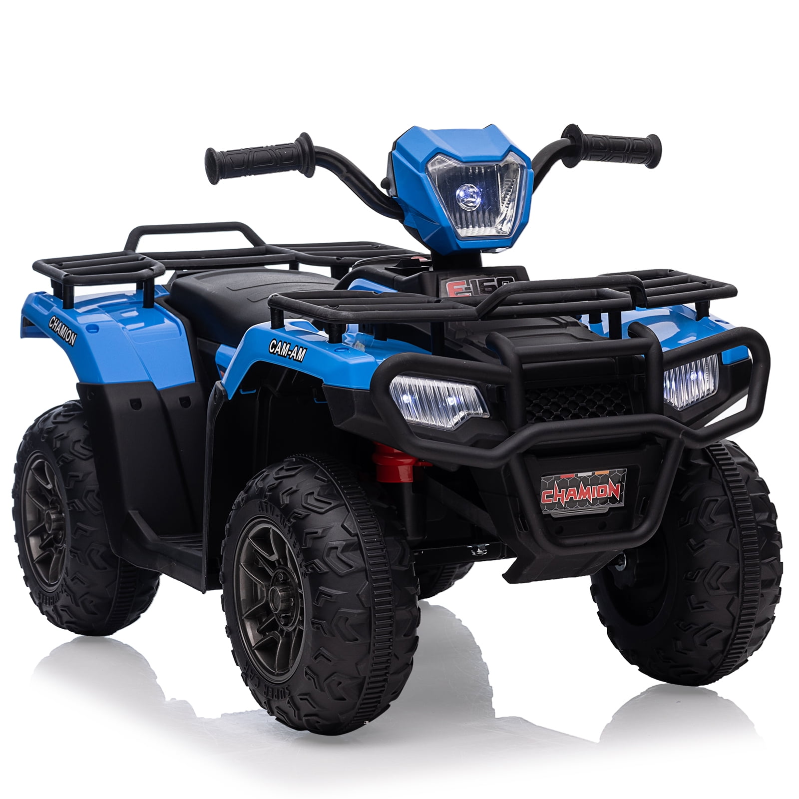EastVita 12V Kids ATV, All Terrain Ride on Car, LED Light, Music, USB ...