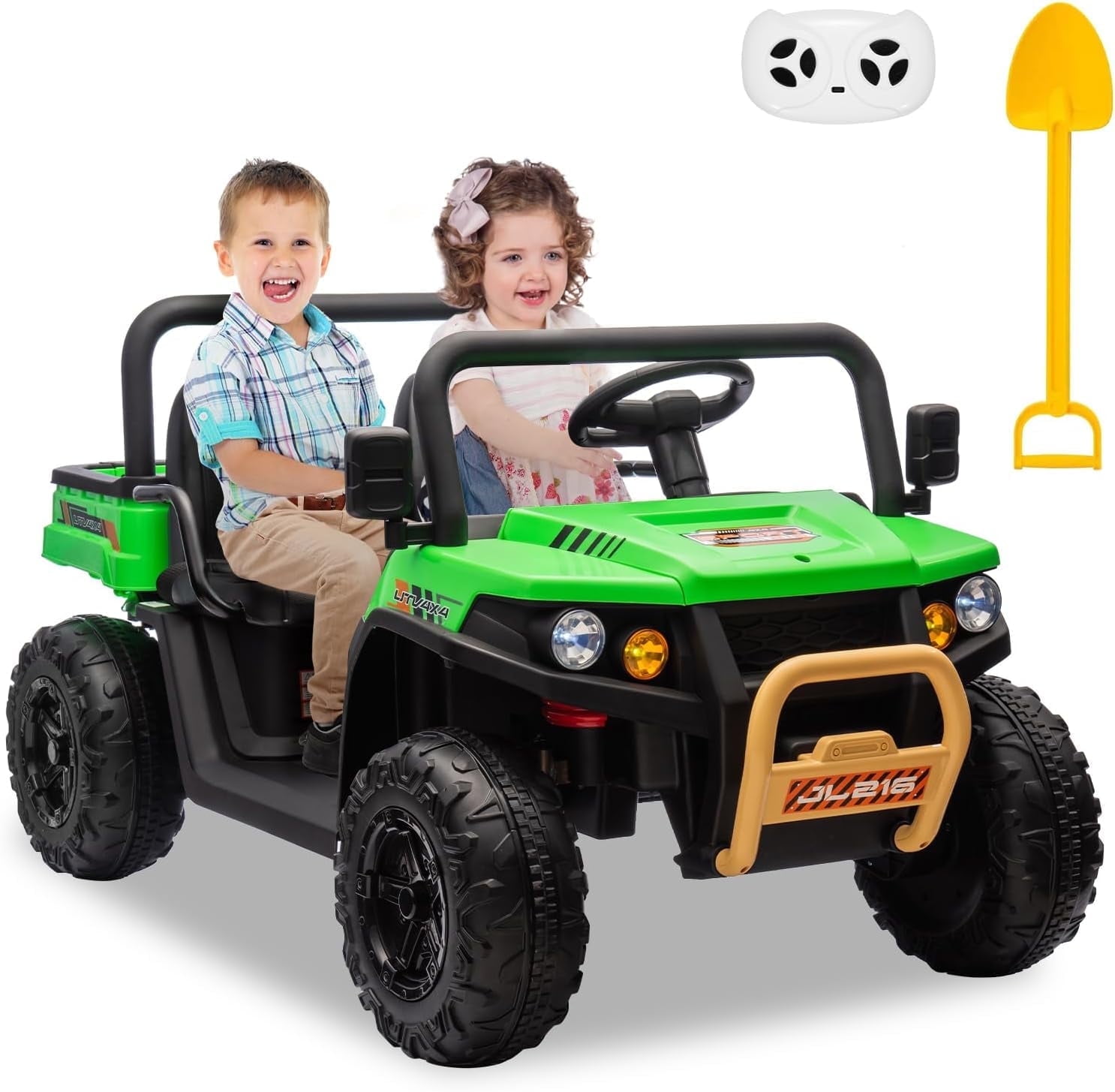 Yesfashion 24V 2 Seater Ride on Dump Truck, Battery Powered UTV for ...