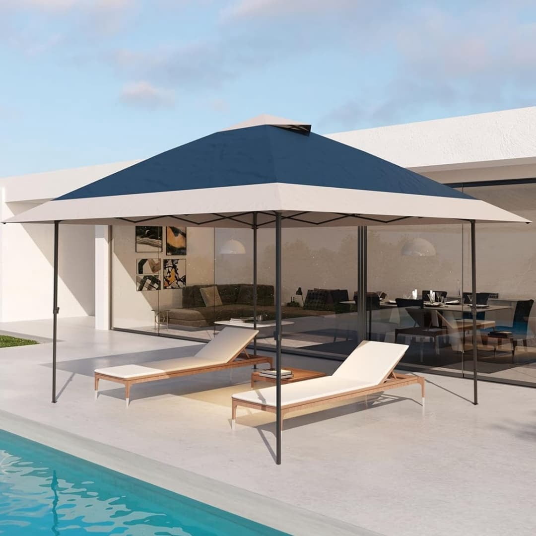 EastVita 12X12 Pop Up Gazebo Instant Setup Quick Teardown Wheeled Cover ...