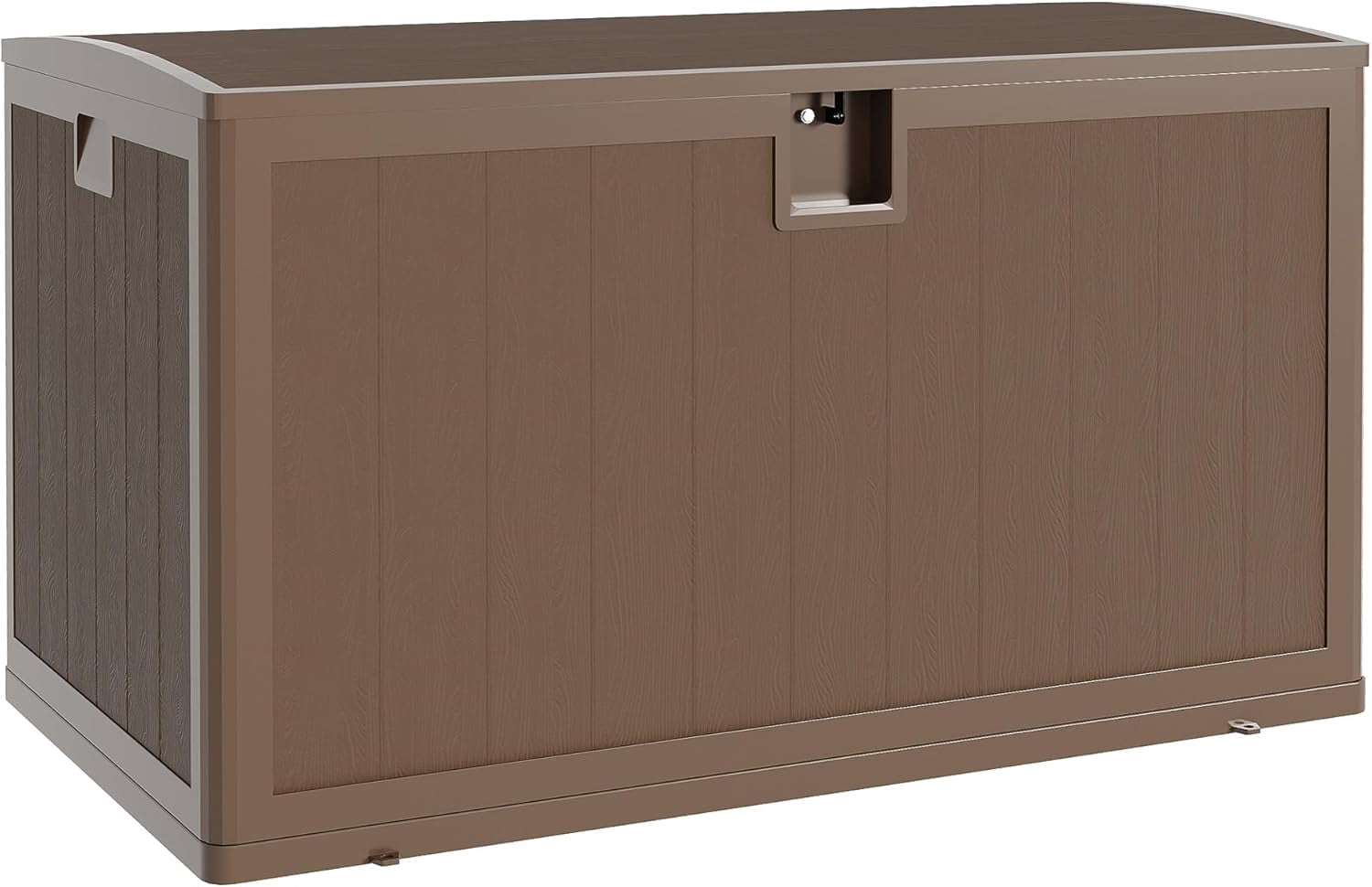 EastVita 130 Gallon Outdoor Storage Box Waterproof,Lockable Resin Deck ...