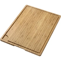 20"x14" Large Bamboo Cutting Board with Juice Groove & Handles ...
