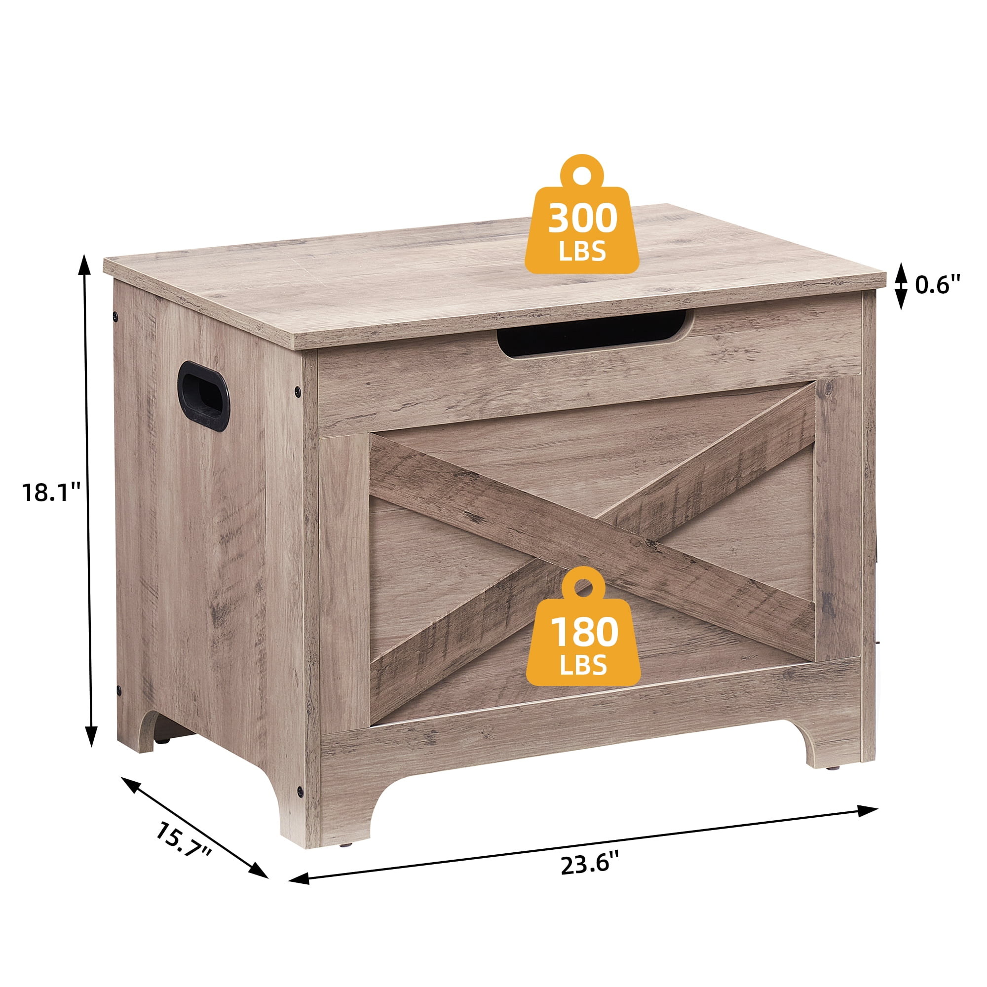EastVita 23" Storage Chest, Wooden Storage Trunk, Farmhouse Storage ...