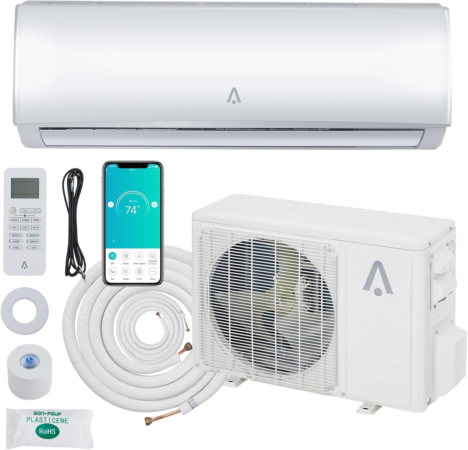 EastVita 24000 Btus Wifi Split-System Air Conditioners Heat Pump R454B ...