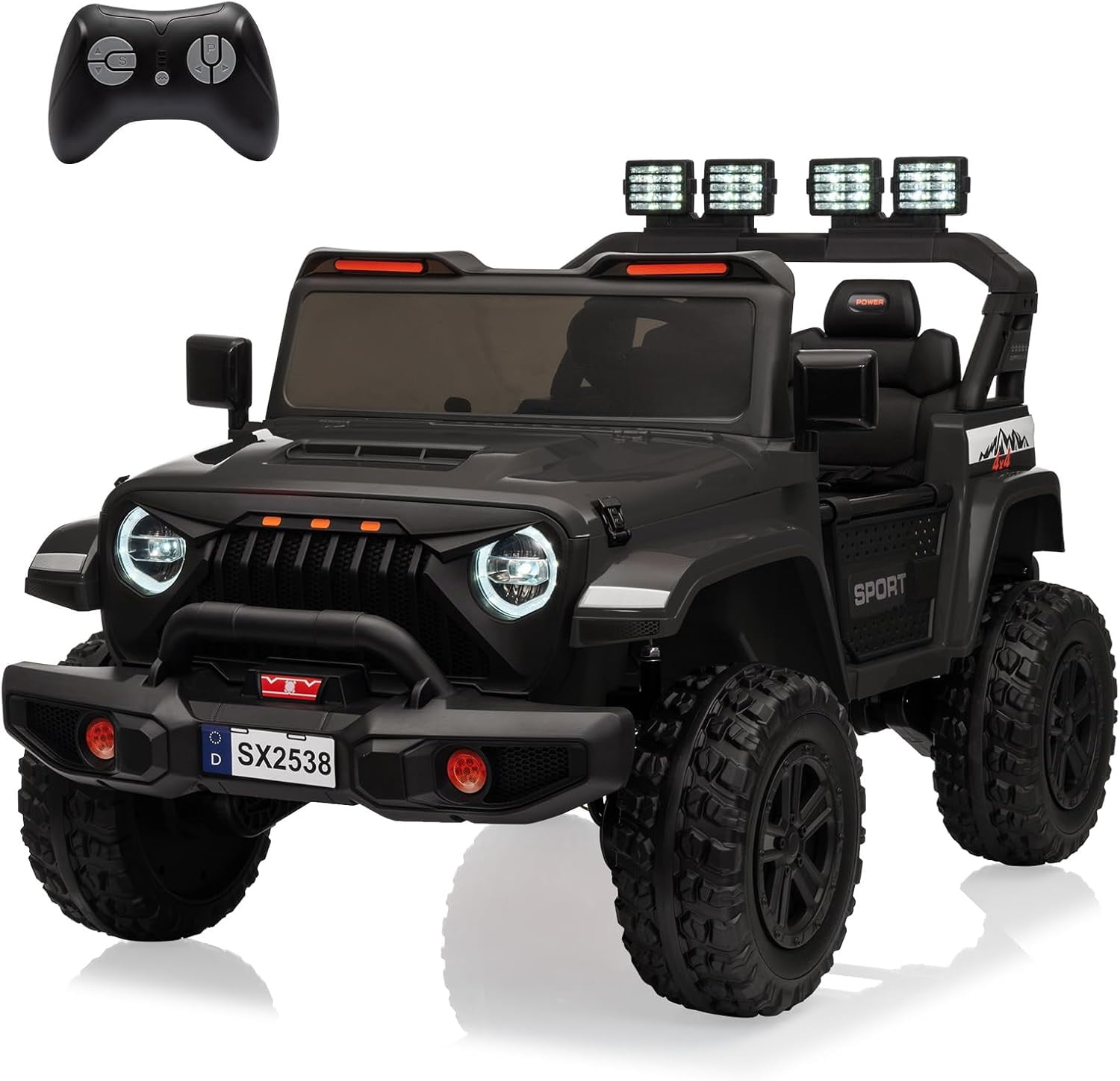EastVita 24V Ride On Toys for Big Kids, 4WD 2 Seater Ride On Cars with ...