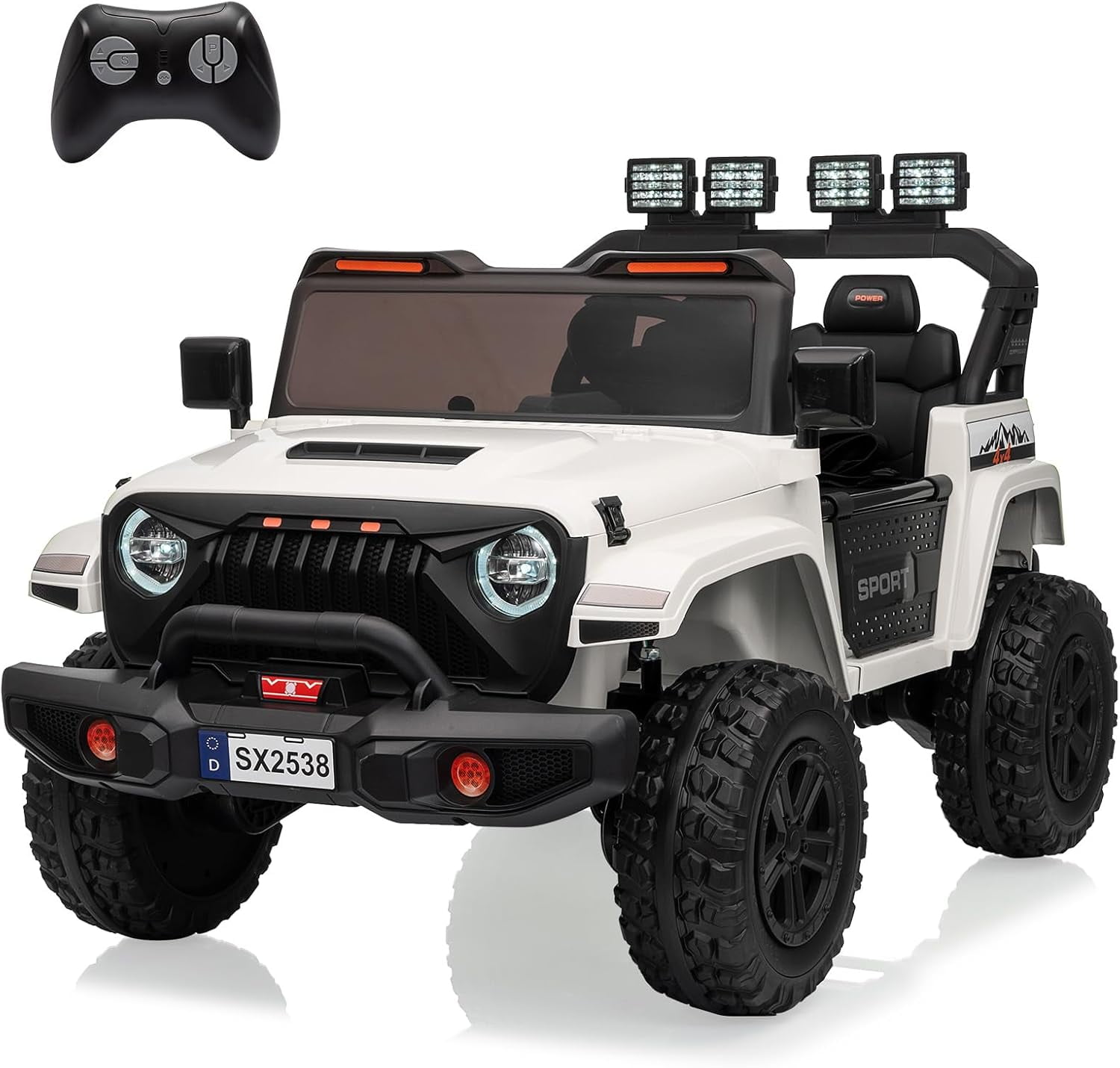 EastVita 24V Ride On Toys for Big Kids, 4WD 2 Seater Ride On Cars with ...