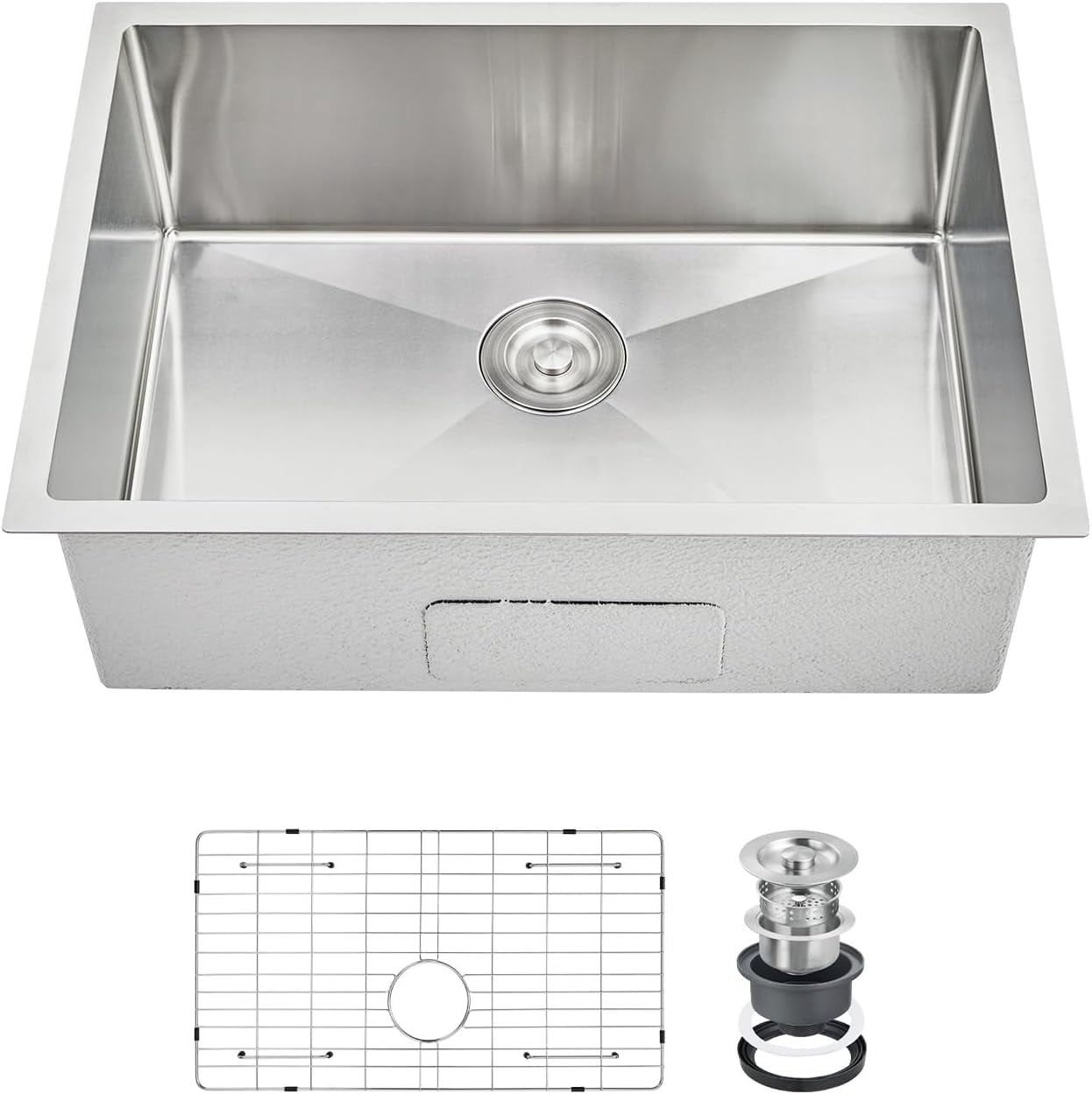 EastVita 27-Inch Undermount Kitchen Sink, 16 Gauge Under Counter Sink ...