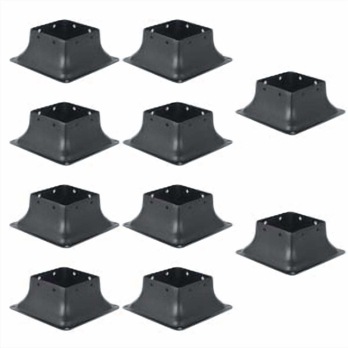 EastVita 2mm Steel Deck Post Base - 10-Pack 6x6x2.5 Inch Heavy Duty ...