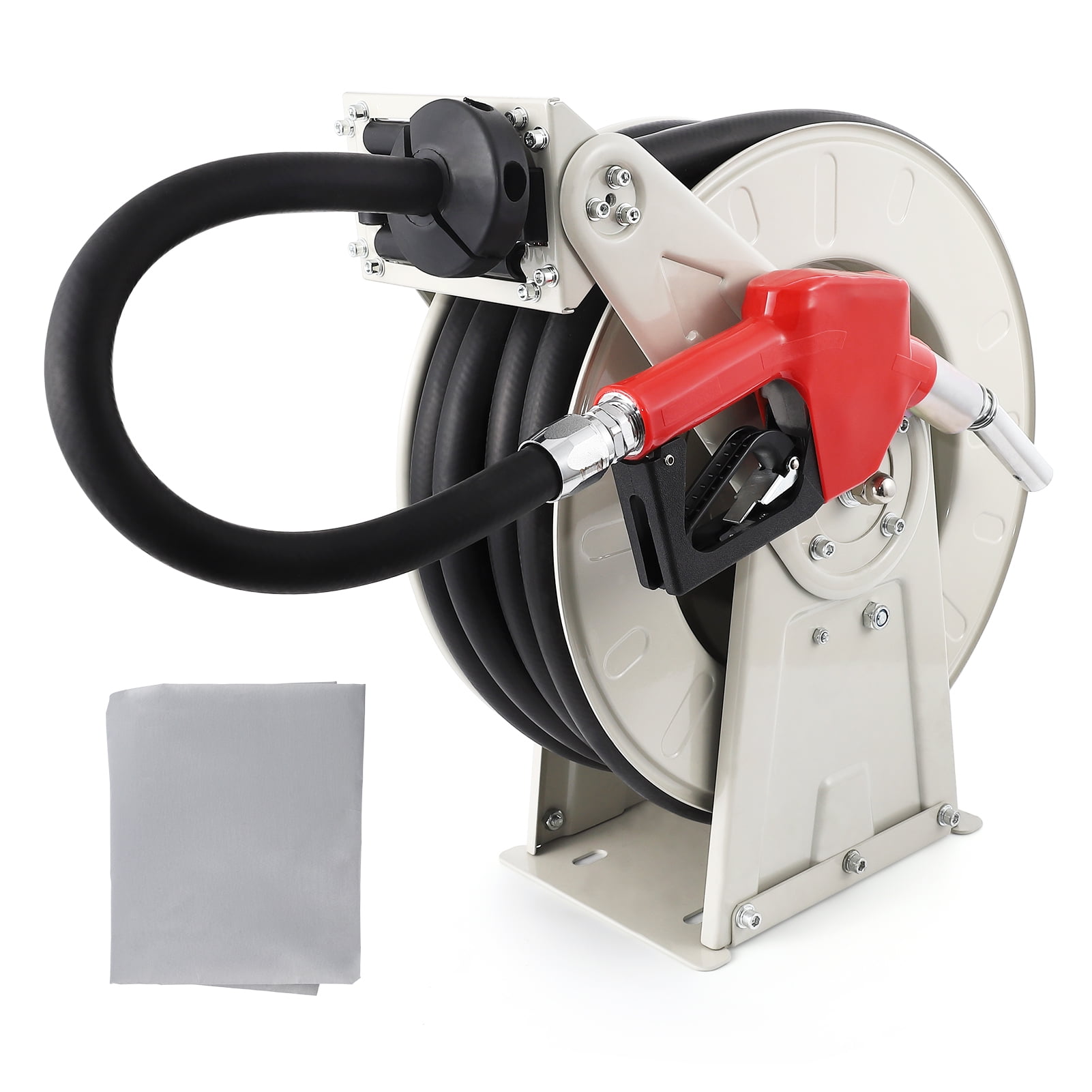 EastVita 3/4"x50" Fuel Hose Reel with Fueling Nozzle,Retractable Heavy ...