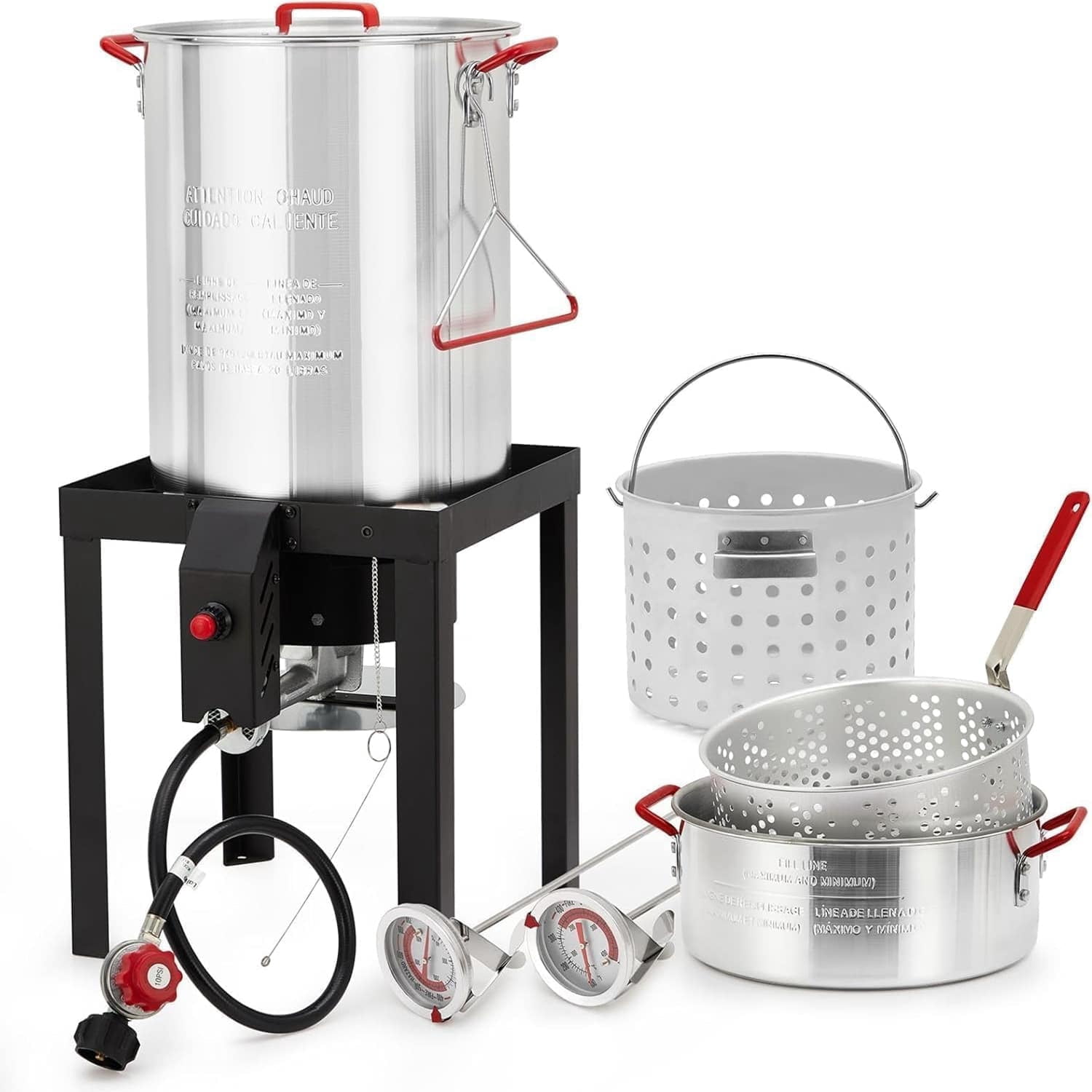 EastVita 30 QT Turkey Deep Fryer and 10 QT Fish Fryer Cooker Set 38000 ...