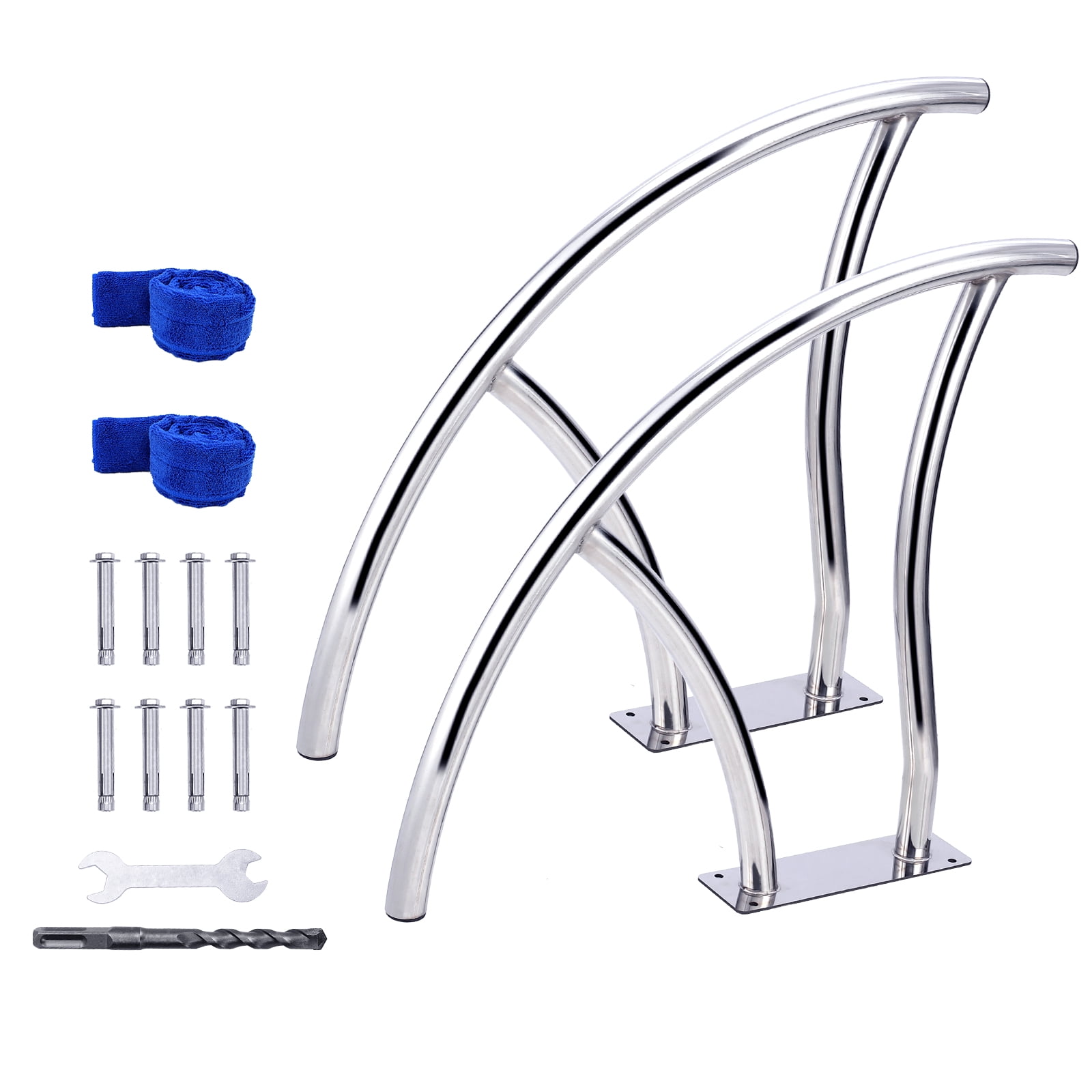 EastVita 49.5x34inch Pool Railings, 304 Stainless Stee Swimming Pool ...