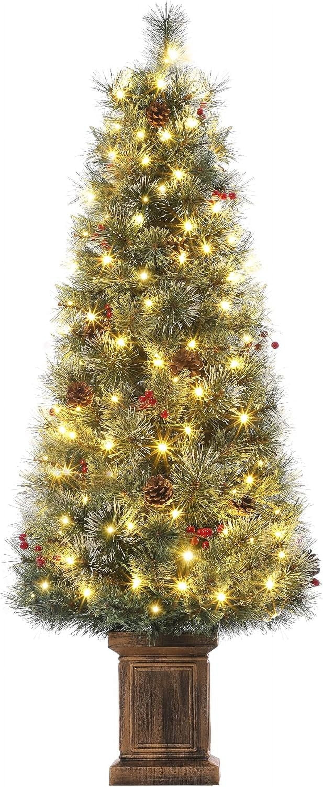 EastVita 4FT Christmas Tree Pre-lit, Small Christmas Tree with 100 Led ...