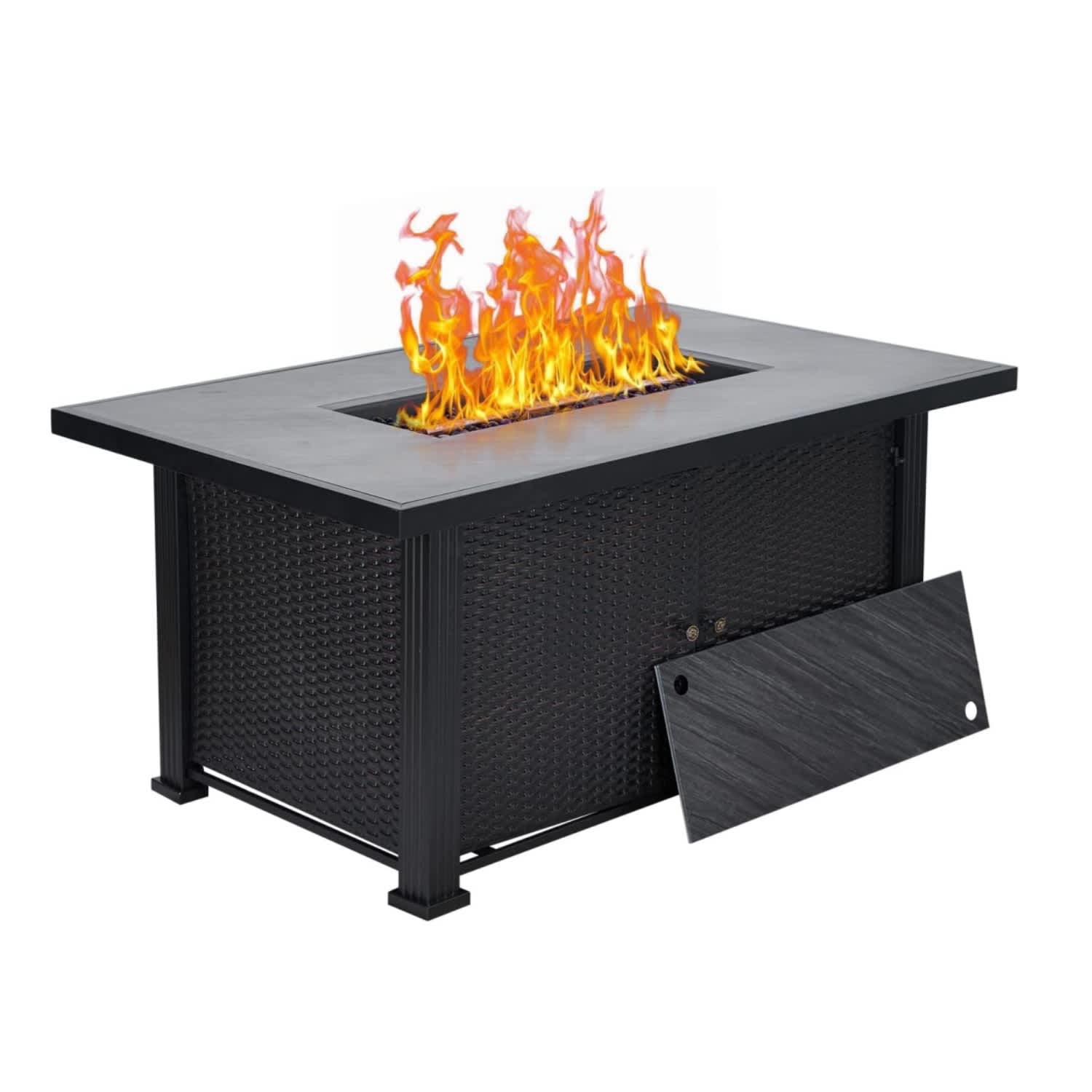 EastVita 52 Inch Outdoor Propane Fire Pit Propane Fire Pit Table ...