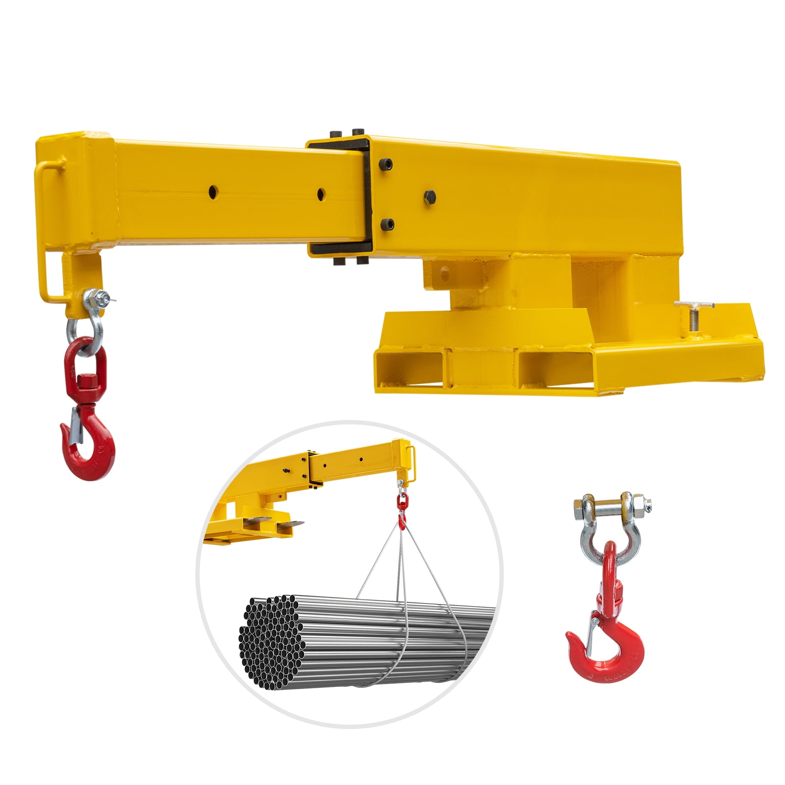 EastVita 5500 Lbs Forklift Jib Crane, Adjustable Forklift Mobile Crane ...