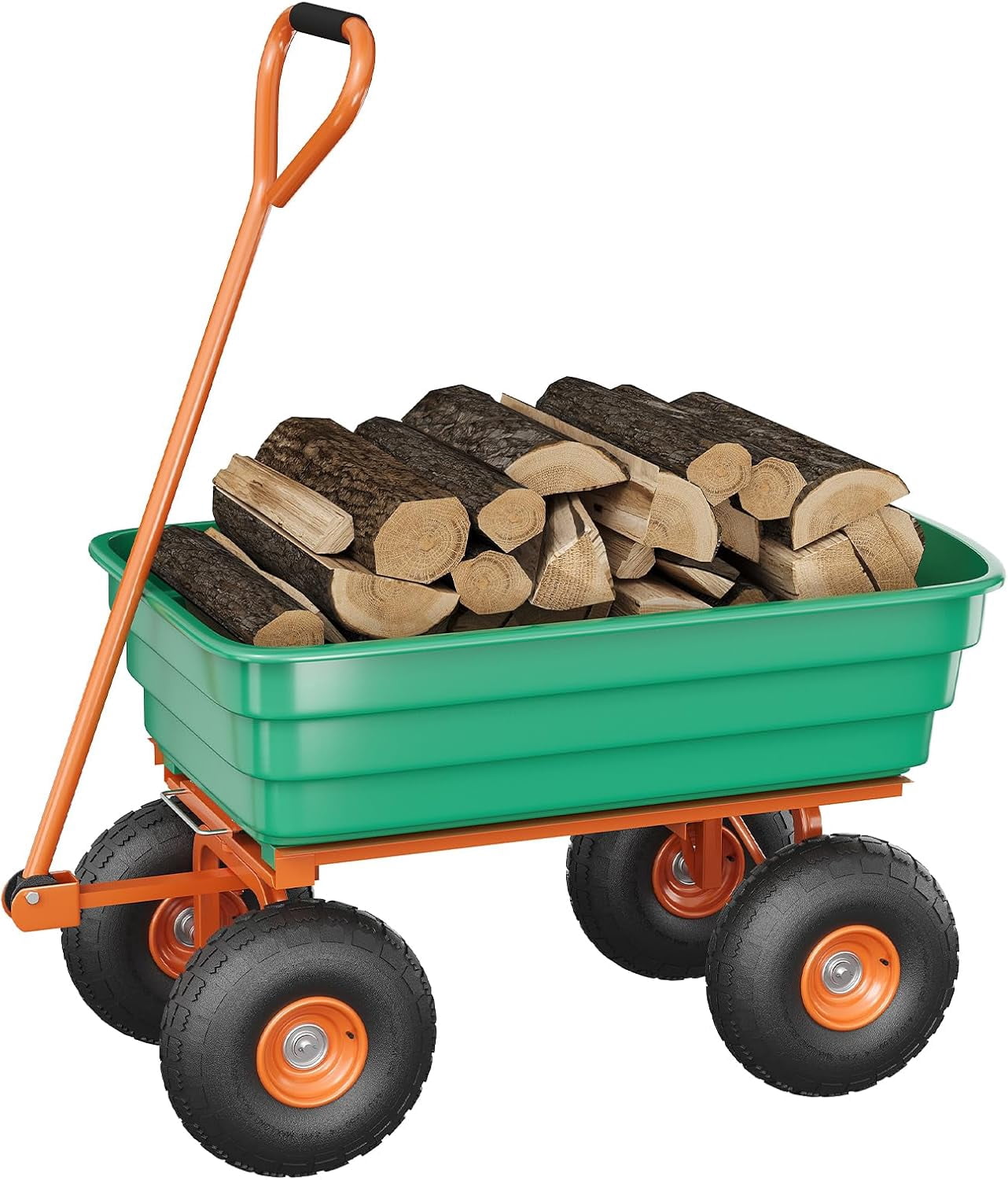 EastVita 600Lbs Garden Dump Cart Heavy Duty Steel Utility Wagon with ...