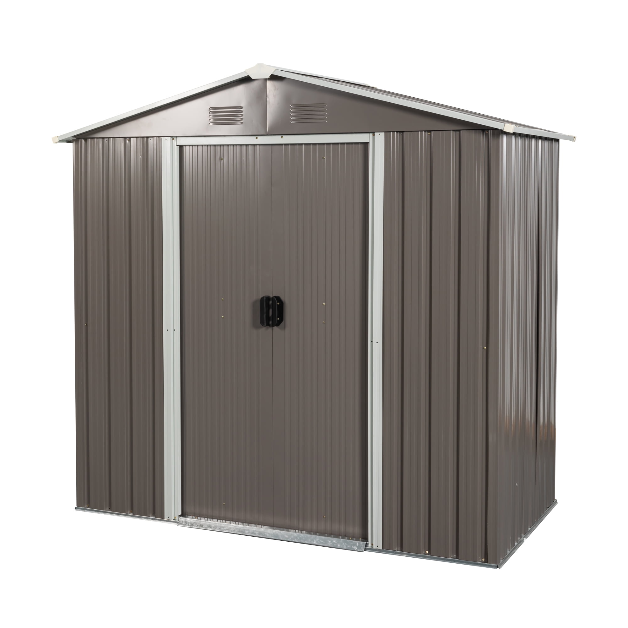 EastVita 6x4 FT Outdoor Storage Shed with Floor Frame Waterproof UV ...