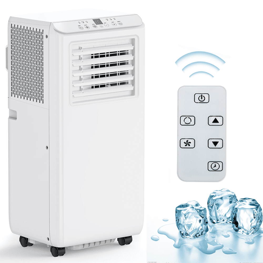 EastVita 8,000 BTU Portable Air Conditioner AC Unit 3-in-1 Air Conditioners w/Dehumidifier & Fan ...