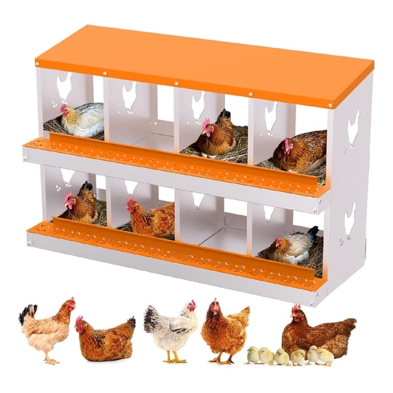 EastVita 8 Holes Chicken Nest Box Chicken Nesting Boxes for Laying Eggs ...