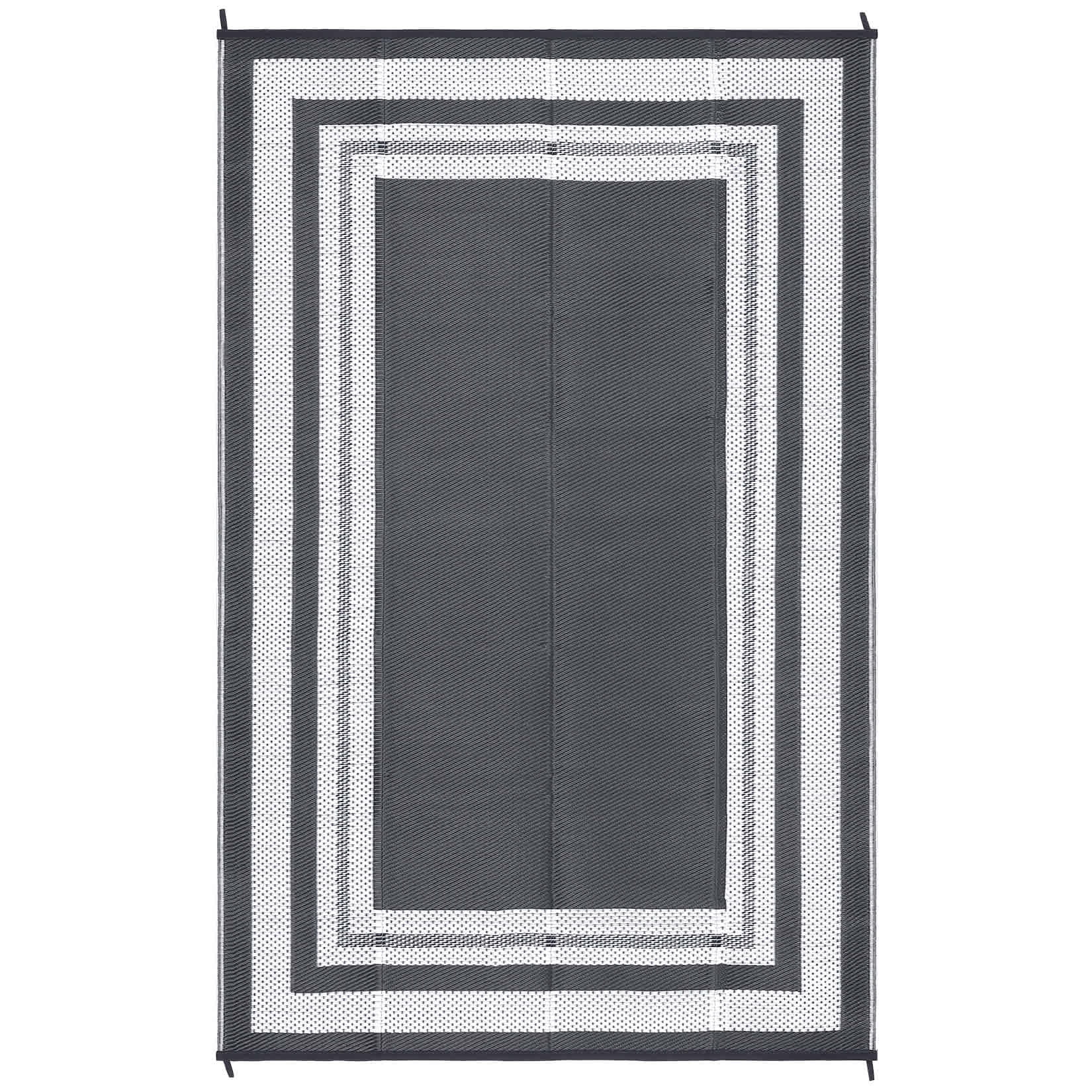 EastVita 9 x 18 ft(actual size) Plastic Gray White Rectangular Beach ...