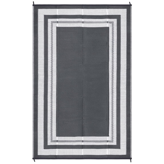 EastVita 9 x 18 ft(actual size) Plastic Gray White Rectangular Beach ...