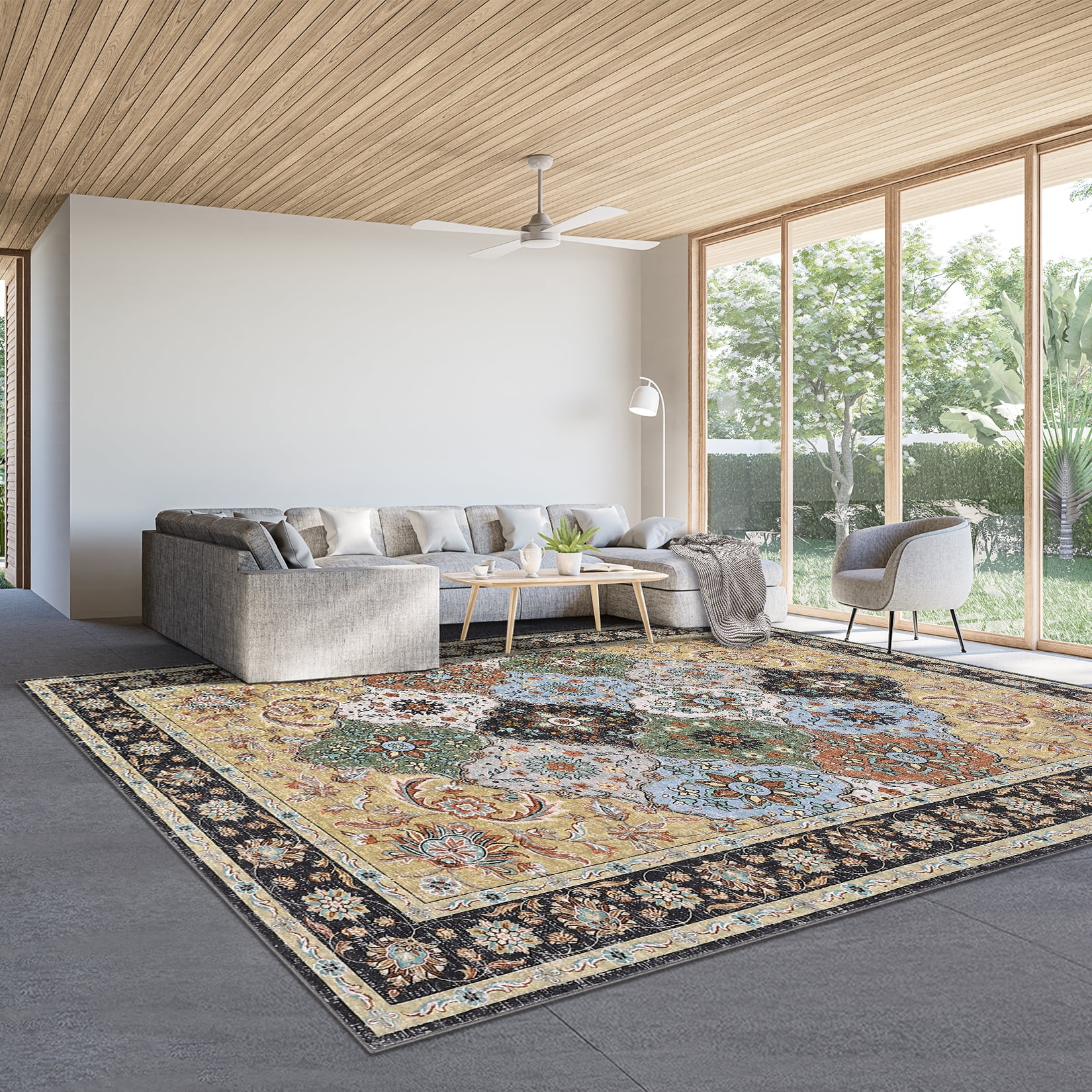 EastVita Area Rugs Carpets 1150Gsm 100% Polyester 350Gsm Pile Pearl ...