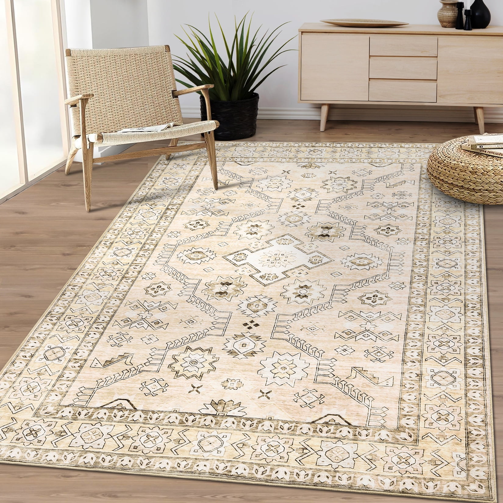 EastVita Area Rugs Carpets 1400Gsm 100% Polyester Pearl Velvet Washed ...