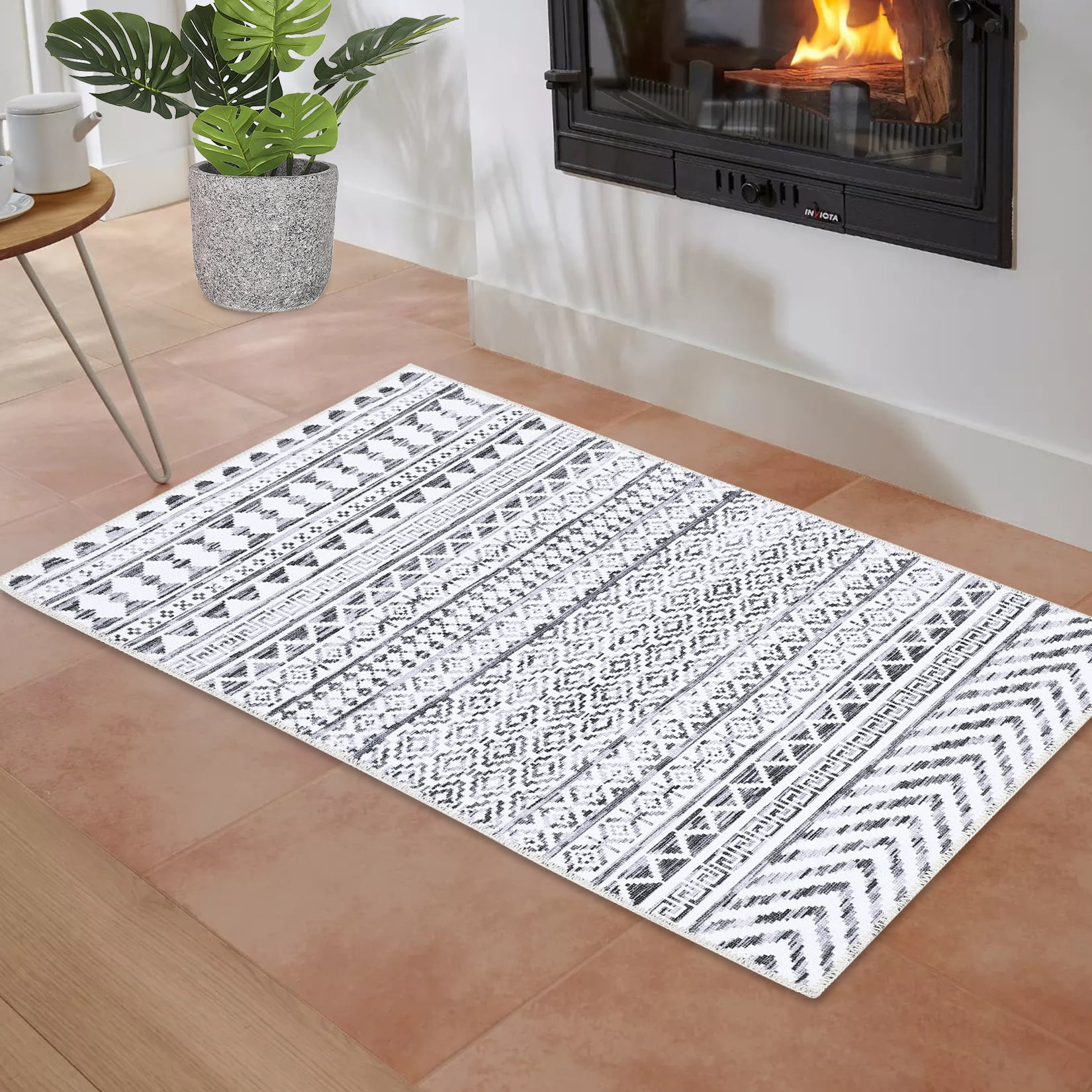 EastVita Area Rugs Carpets 2'*3' Small Boho Area Rug Geometric Bohemian ...