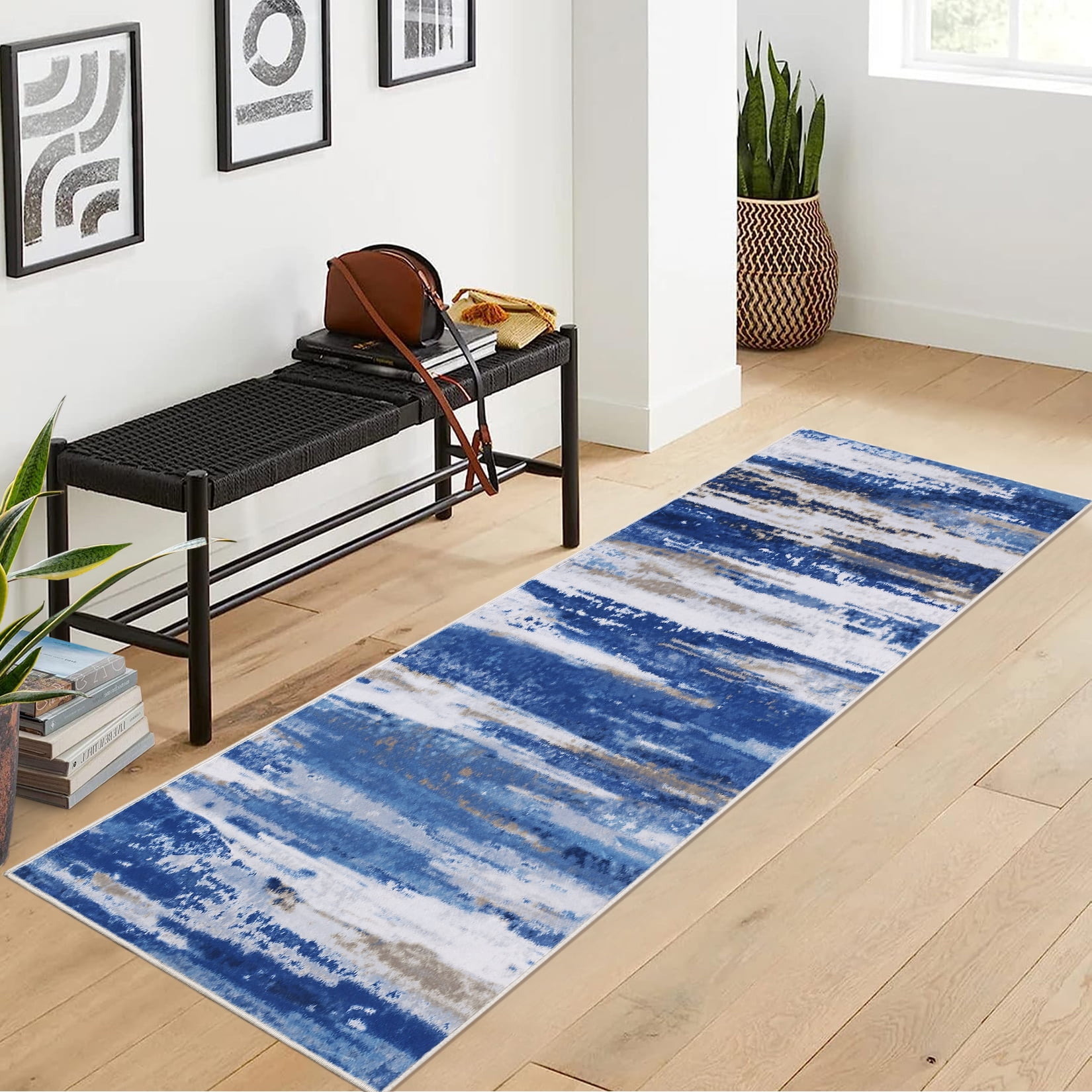 EastVita Area Rugs Carpets 2'*6' Long Runner Rug Modern Abstract ...
