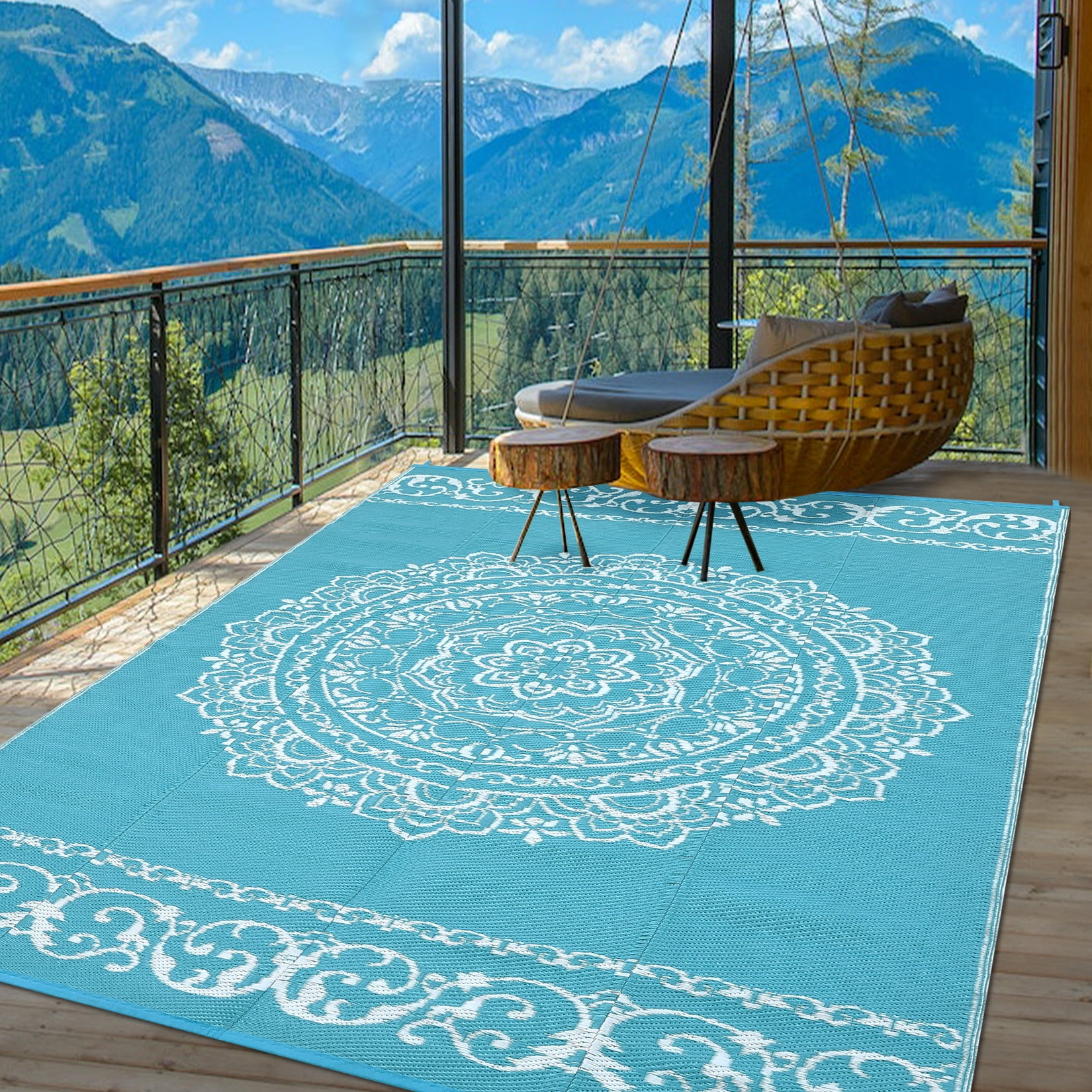 EastVita Area Rugs Carpets 320gsm plastic woven outdoor carpet-Persia ...