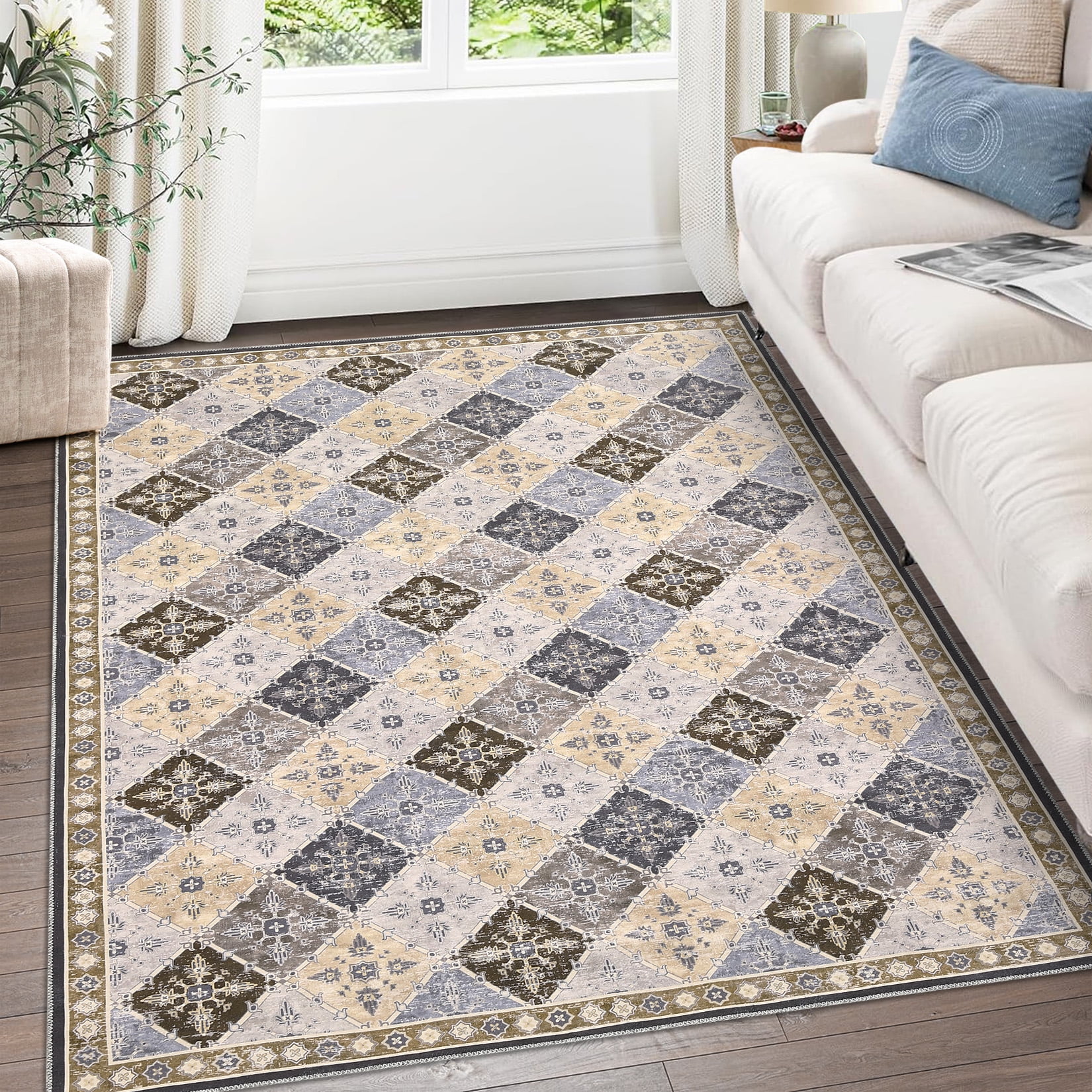 EastVita Area Rugs Carpets 9*12 Area Rug Washable Living Room Rug ...